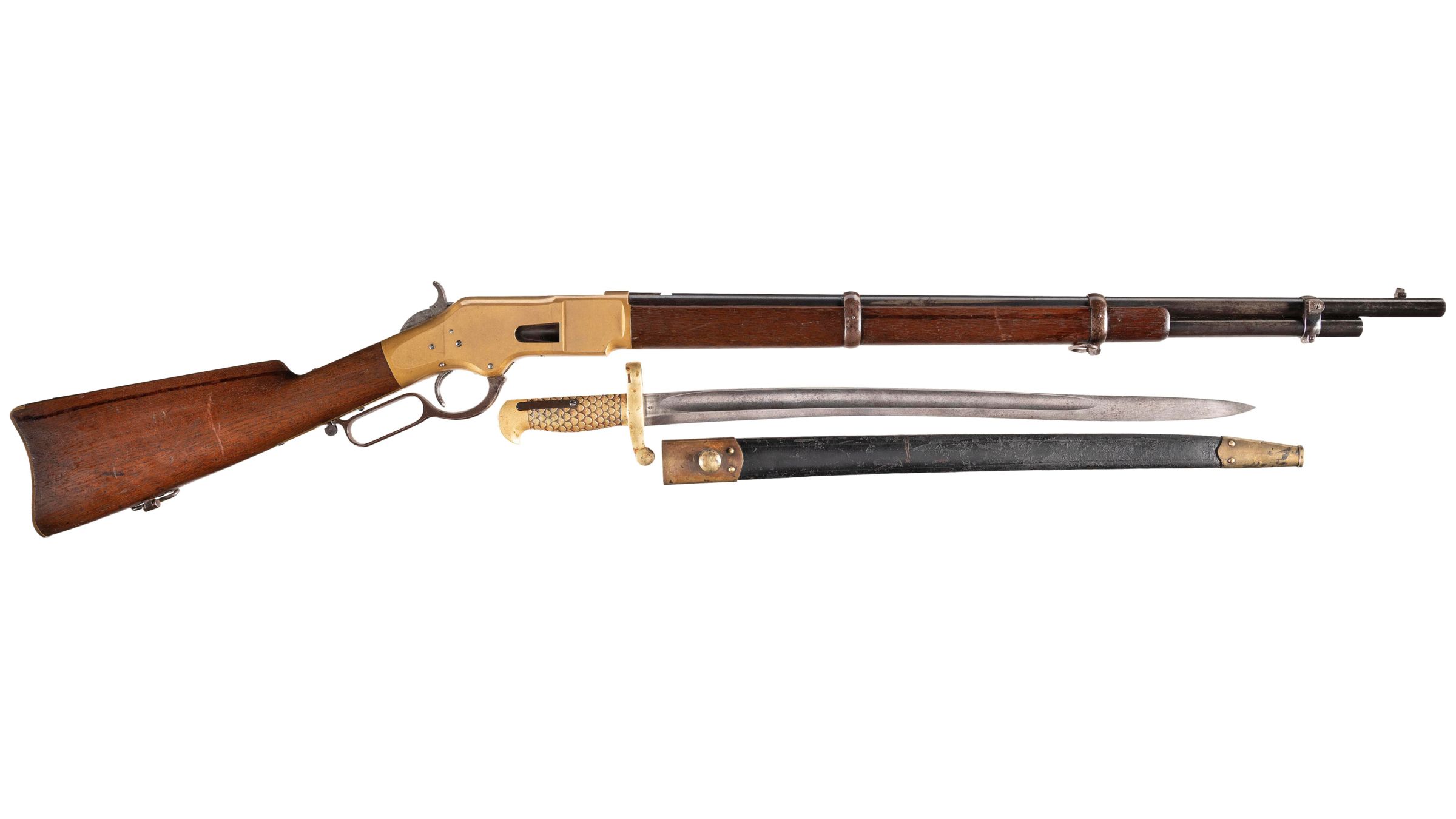 Winchester Model 1866 Lever Action Musket with Sabre Bayonet | Rock ...