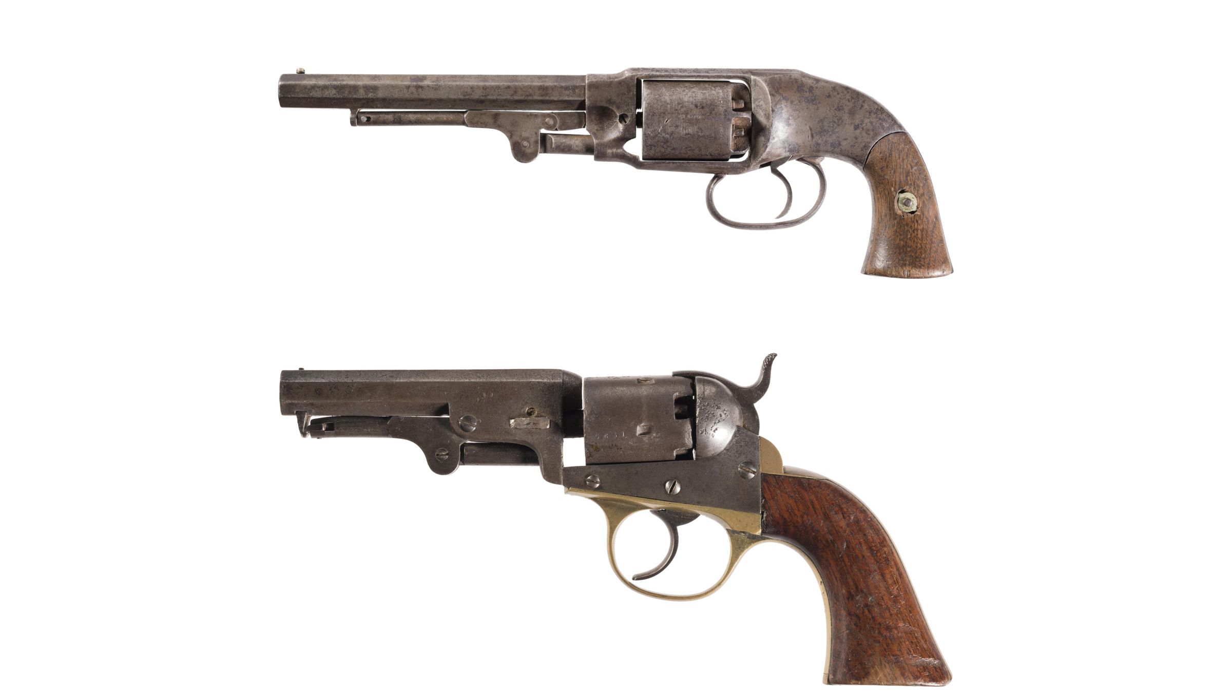 Two Civil War Era Double Action Percussion Revolvers | Rock Island Auction