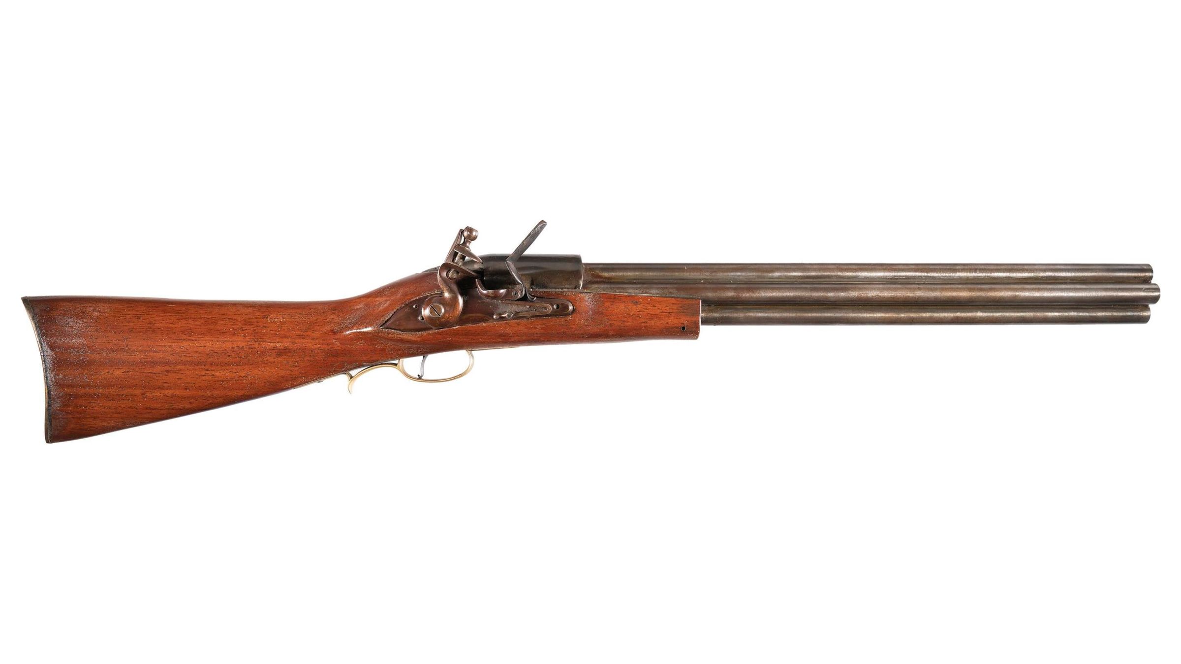 Unmarked Contemporary Flintlock Henry Nock Style Volley Gun | Rock ...