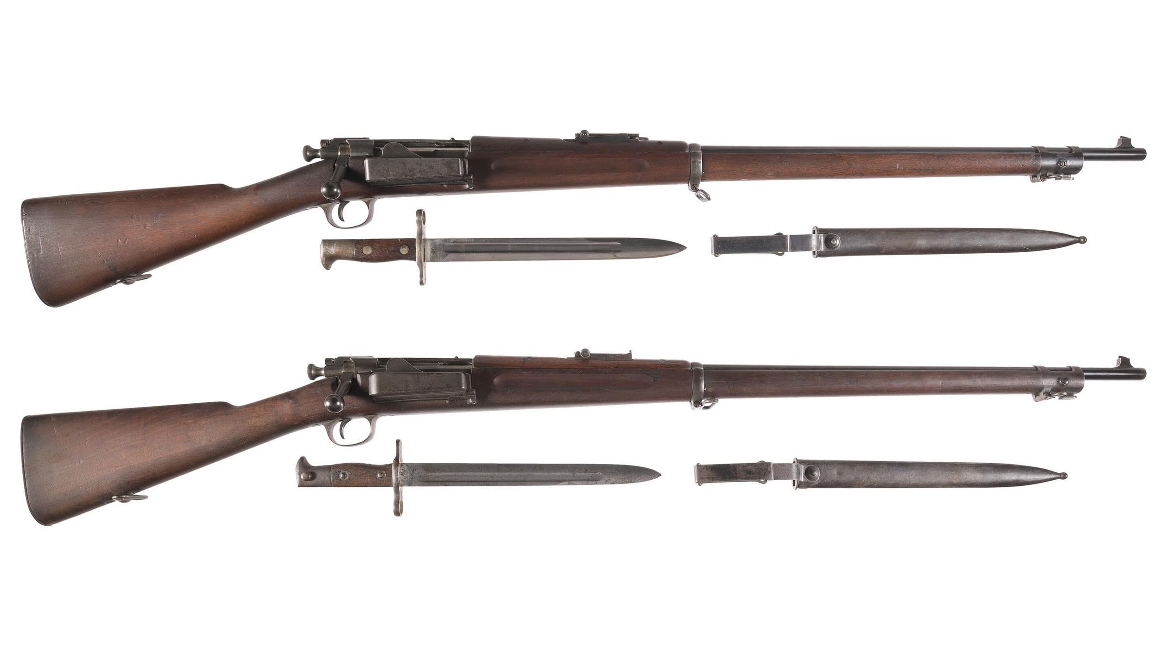 Two U.S. Springfield Krag-Jorgensen Rifles with Bayonets | Rock Island ...