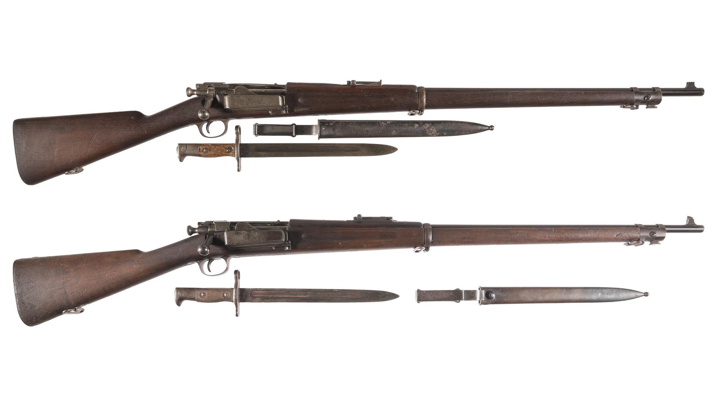 Two U.S. Springfield Krag-Jorgensen Rifles with Bayonets | Rock Island ...