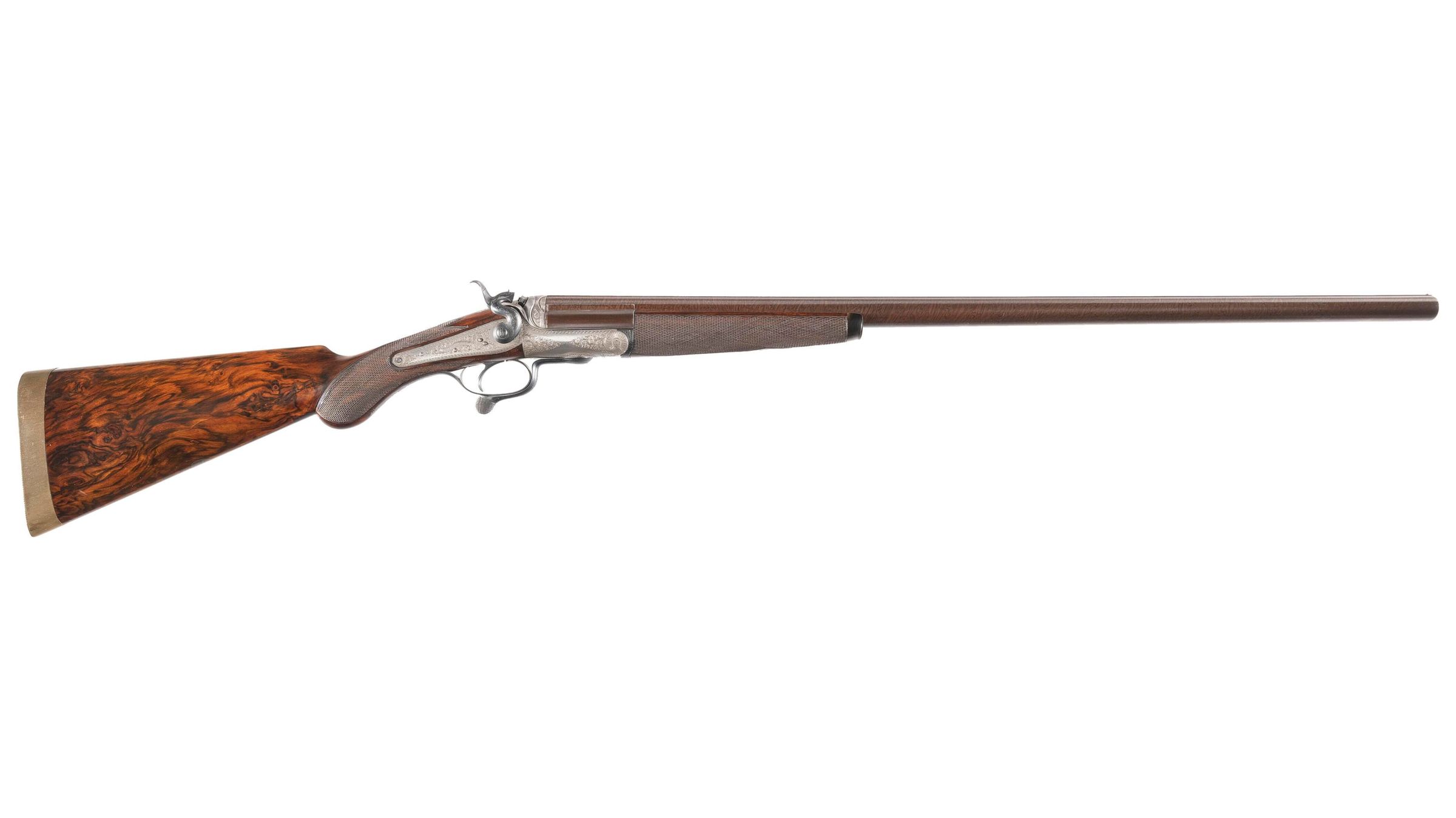 Engraved Fred. T. Baker Rotary Underlever Hammer Shotgun | Rock Island ...