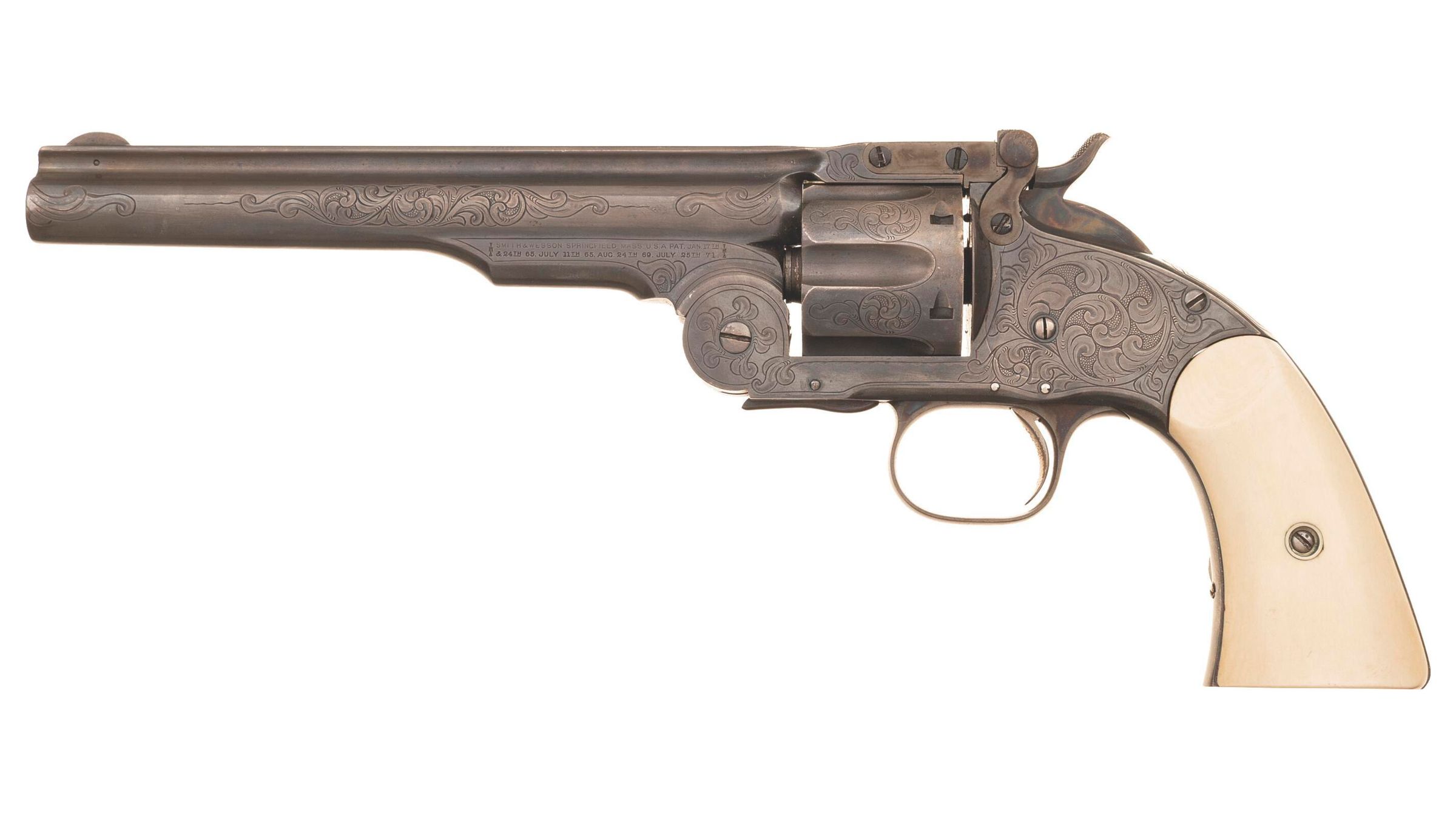 Engraved and Silver Plated US Smith & Wesson 2nd Model Schofield | Rock Island Auction