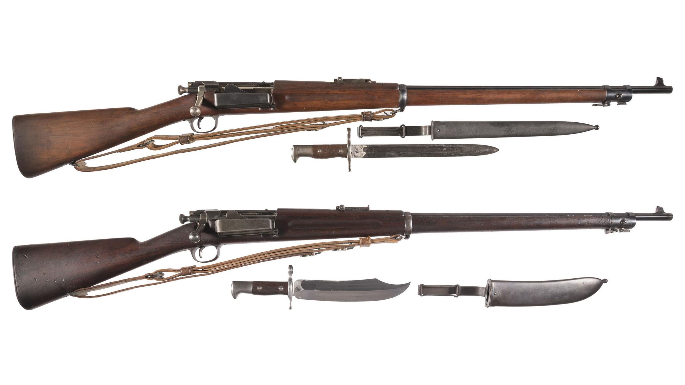 Two U.S. Springfield Krag-Jorgensen Rifles with Bayonets | Rock Island ...