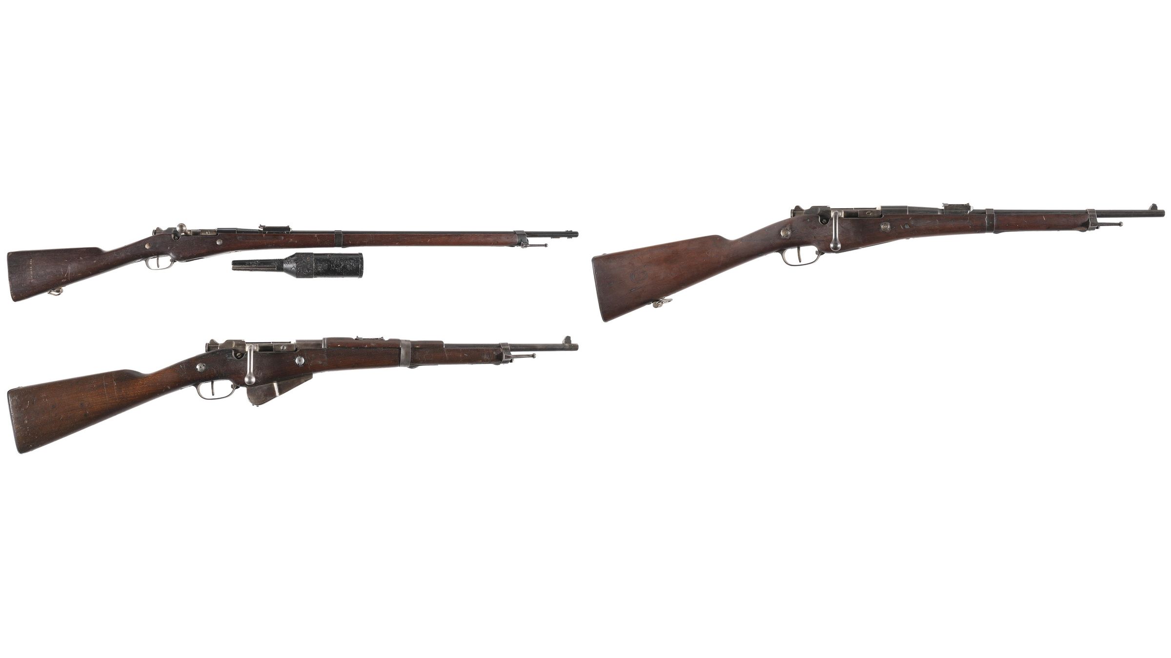 Three French Berthier Pattern Military Bolt Action Rifles | Rock Island ...