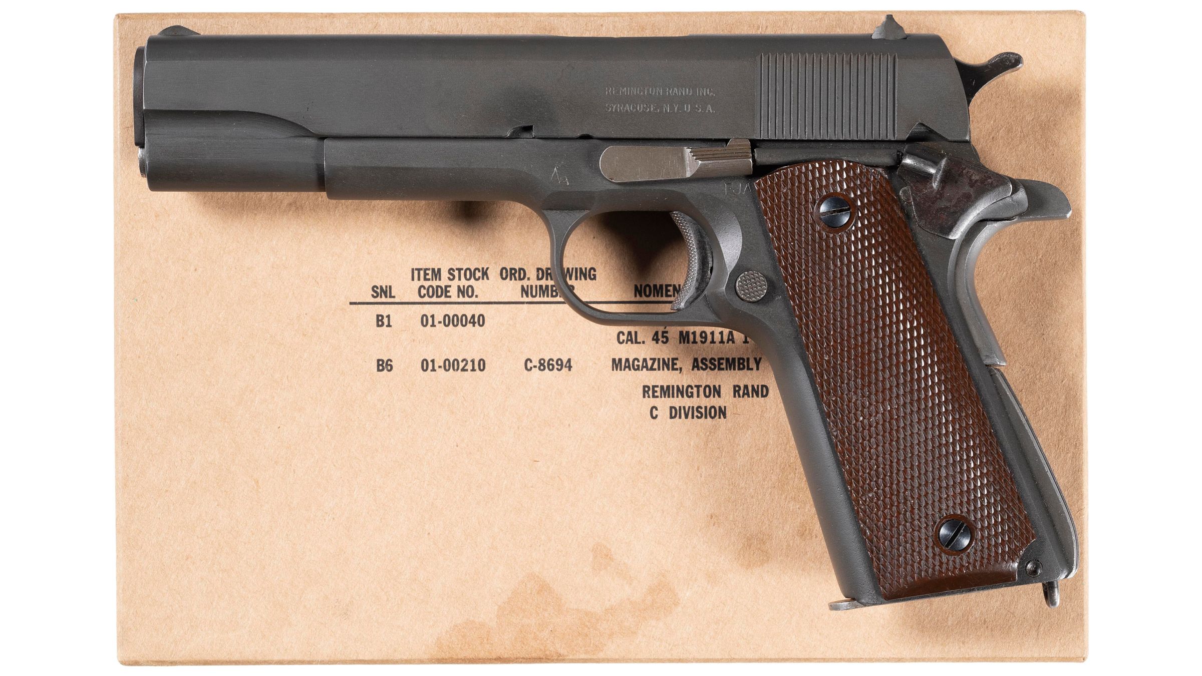 U.S. World War II Remington-Rand Model 1911A1 Pistol | Rock Island Auction