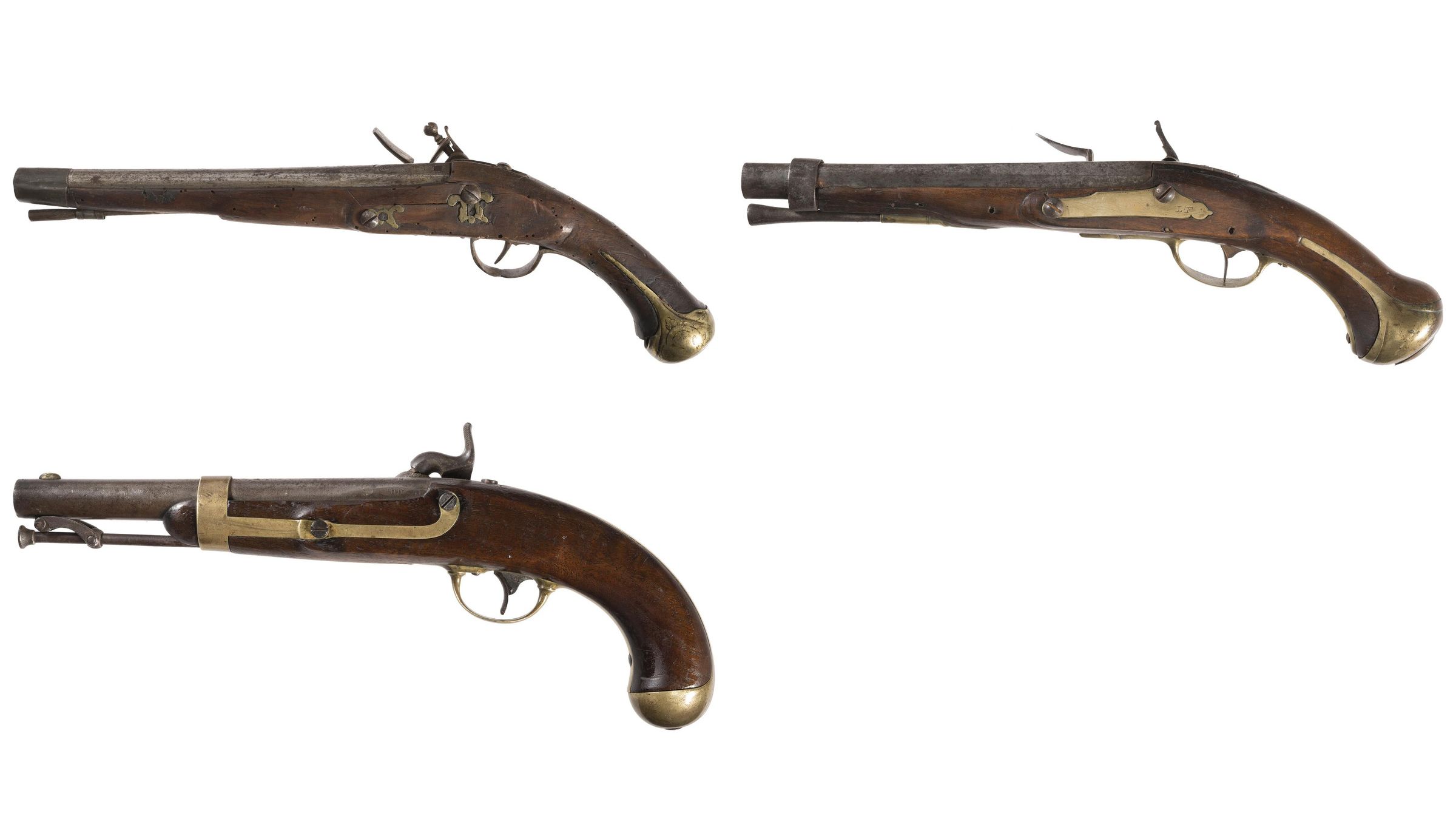 Three Antique Single Shot Pistols | Rock Island Auction