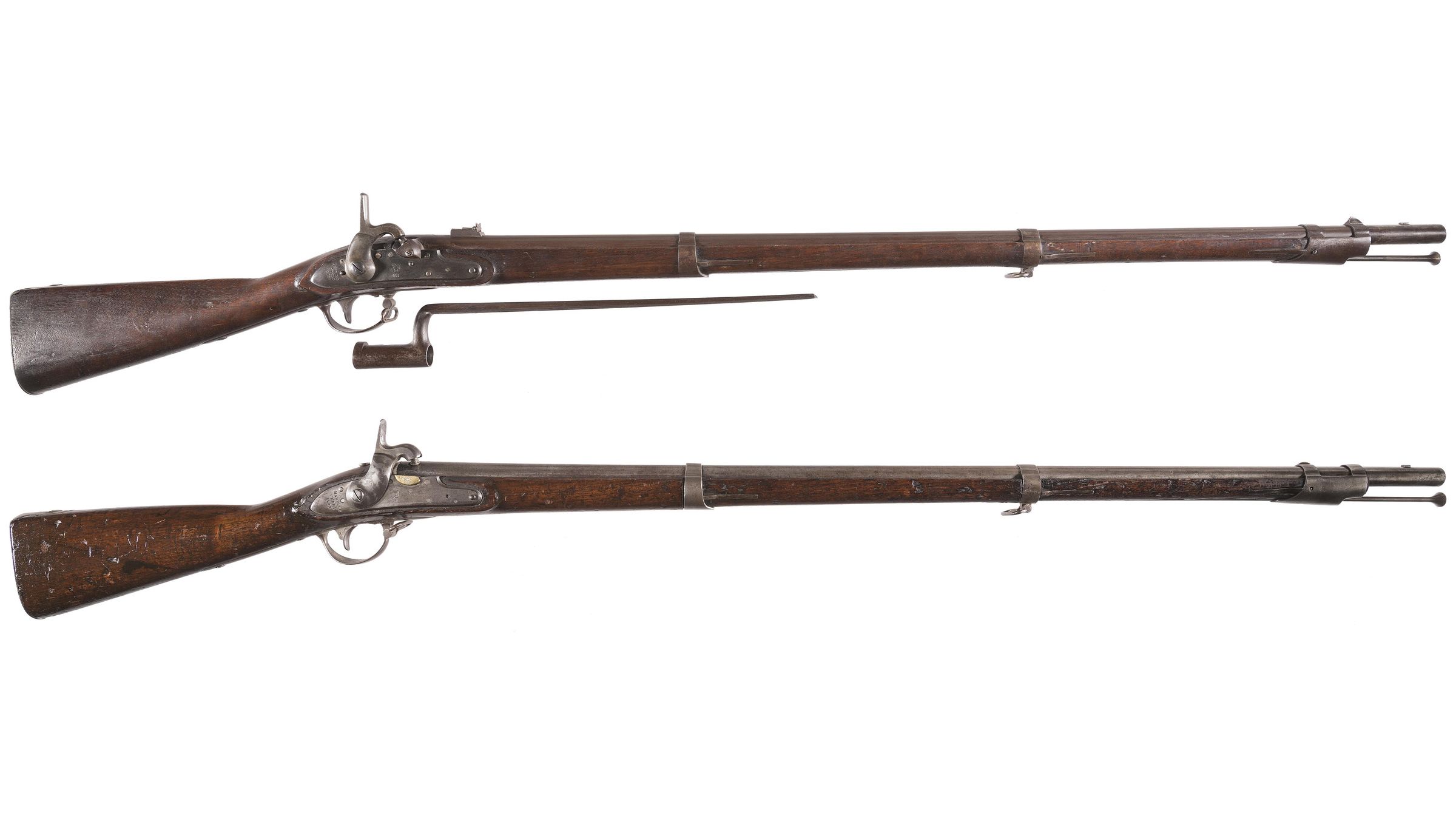 Two Percussion Conversion U.S. Springfield Model 1816 Muskets | Rock ...