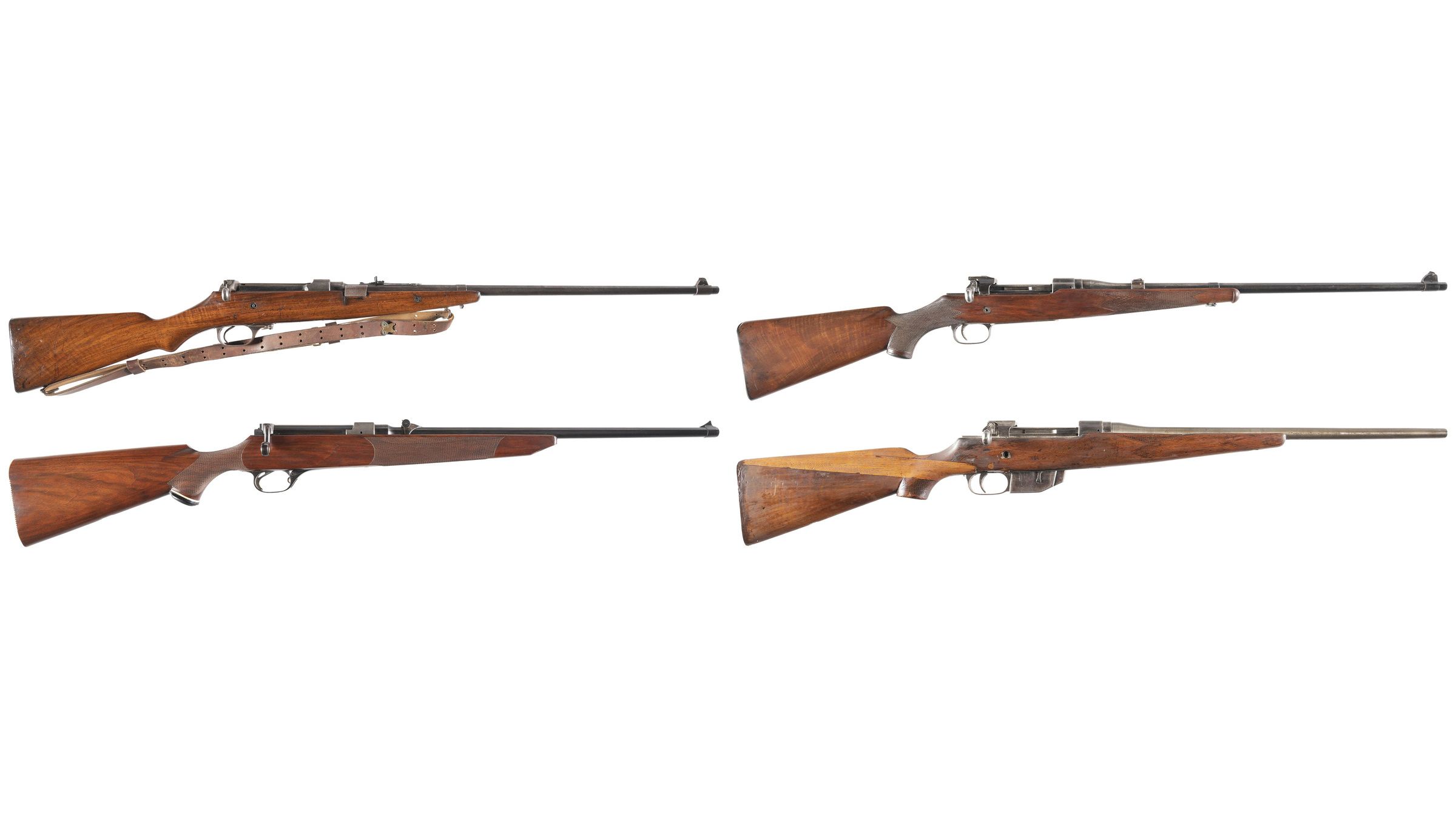 Four Canadian Ross Straight Pull Bolt Action Sporting Rifles | Rock ...