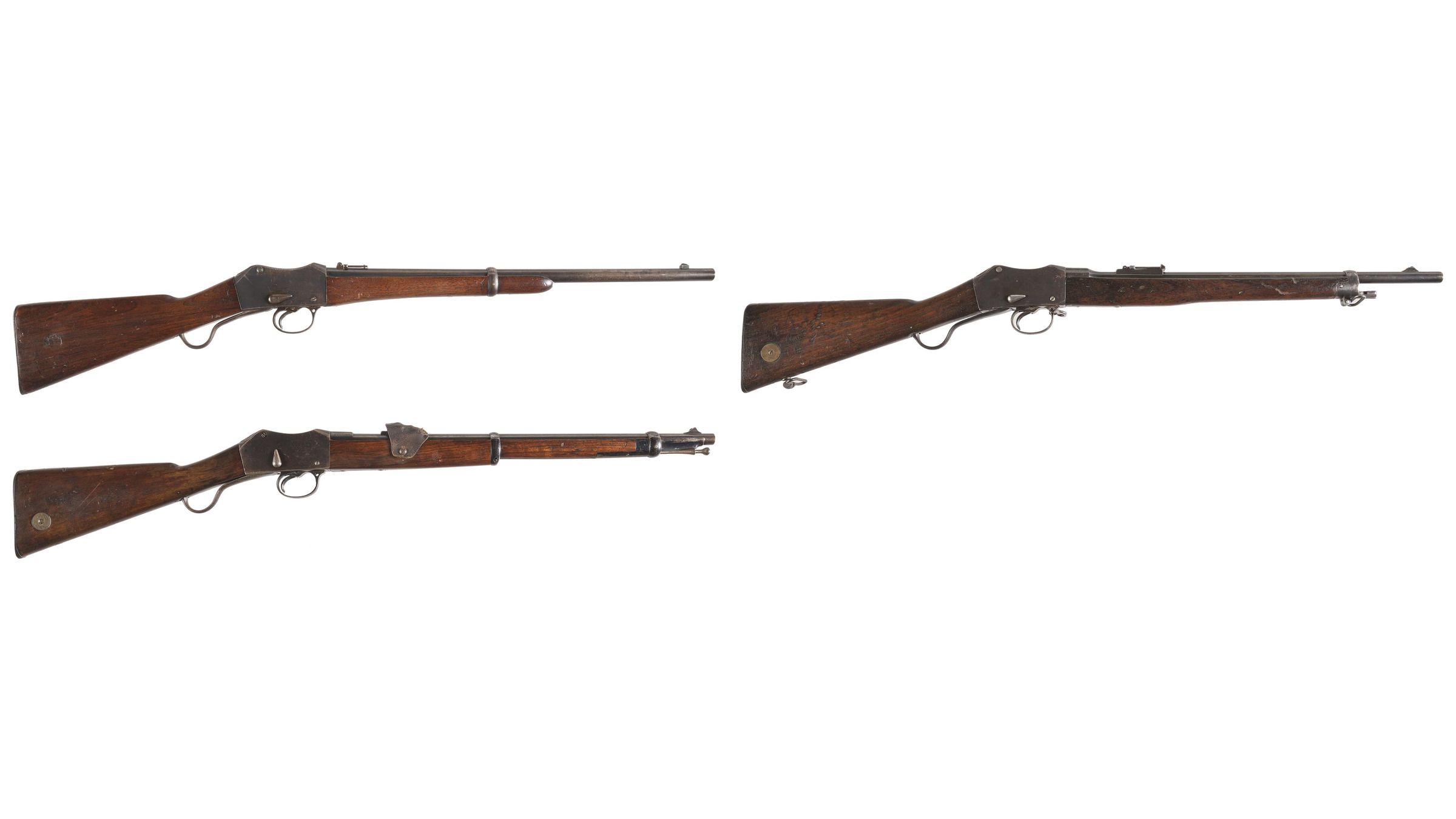 Three Martini Action Single Shot Falling Block Carbines | Rock Island ...