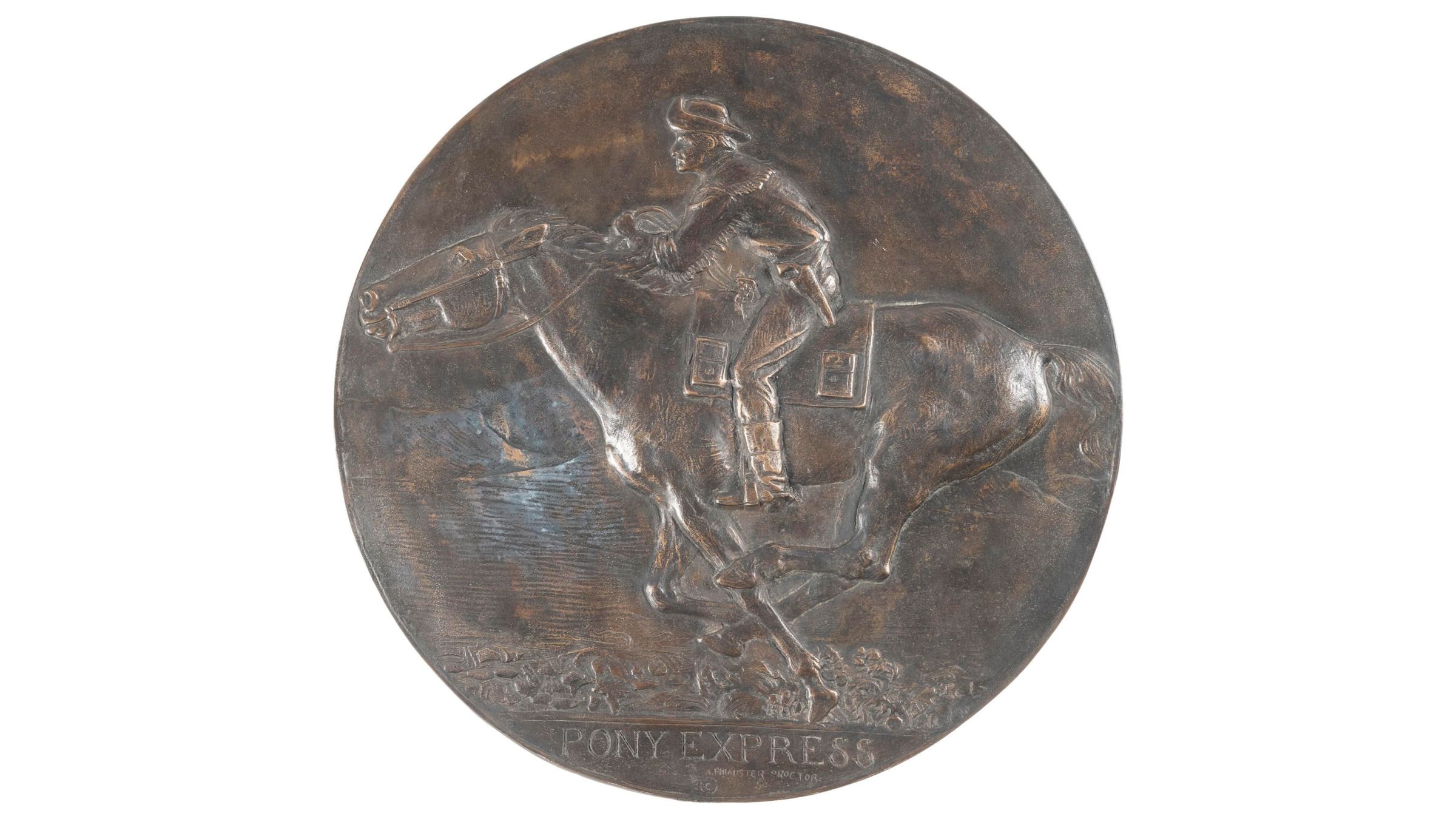 Pony Express 50th Anniversary Bronze by Proctor | Rock Island Auction