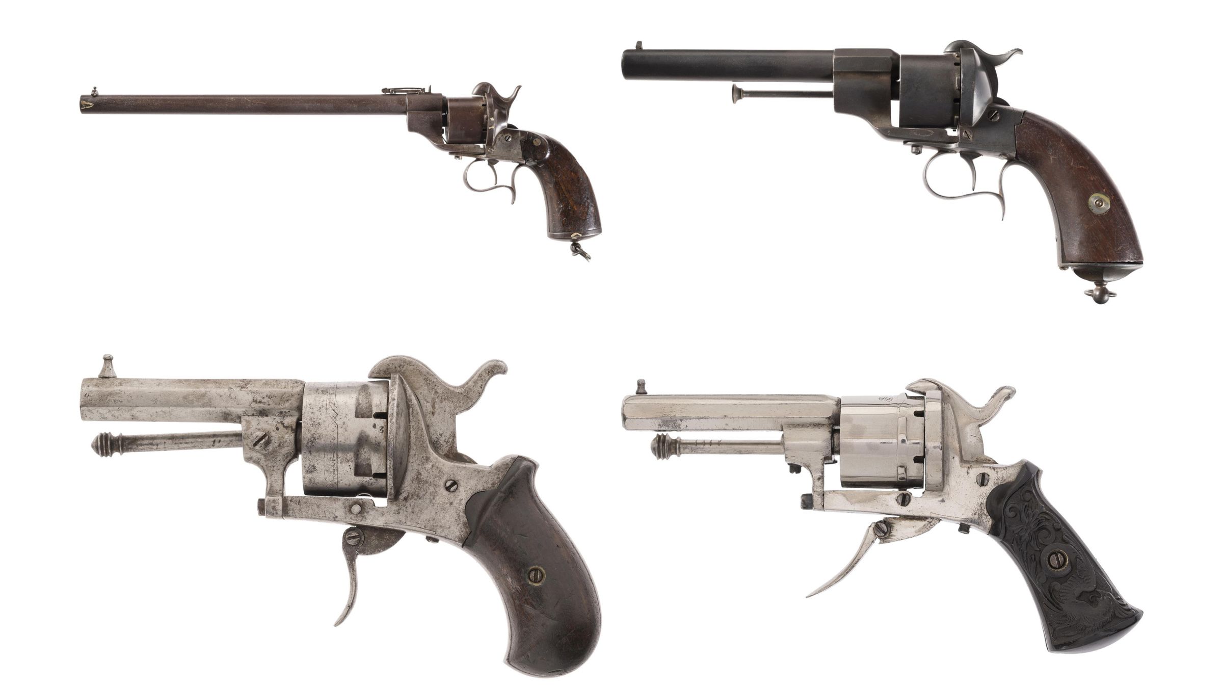 Four European Pinfire Revolvers | Rock Island Auction