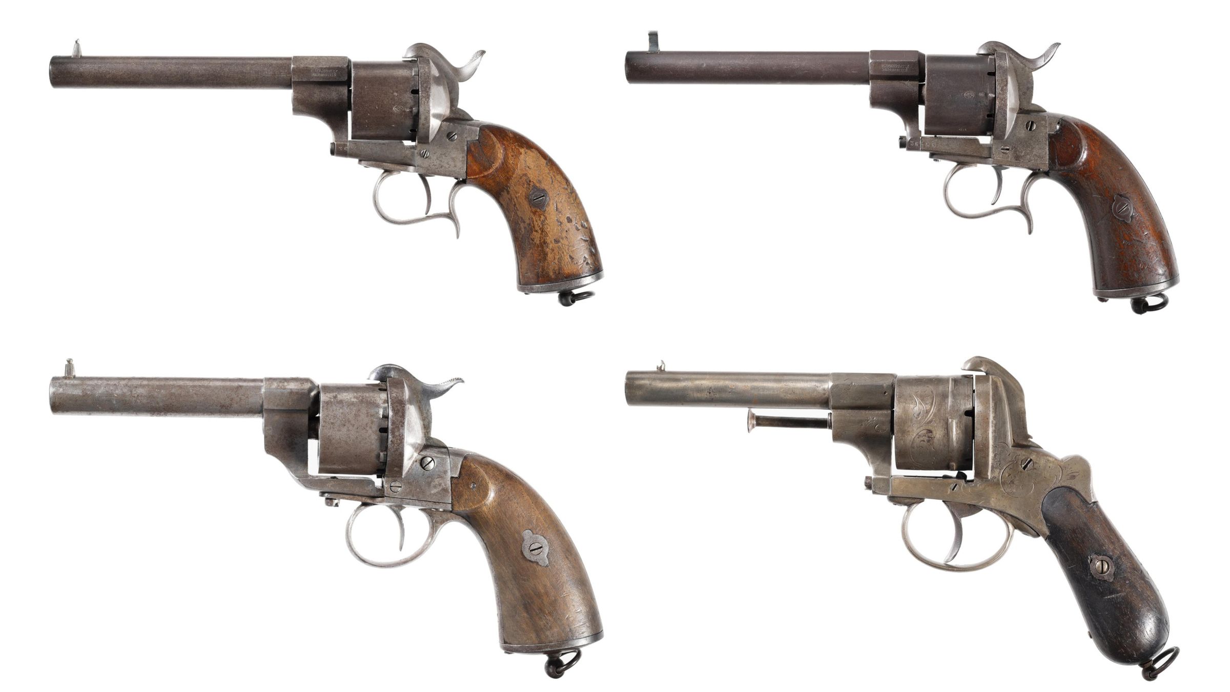 Four European Pinfire Revolvers | Rock Island Auction
