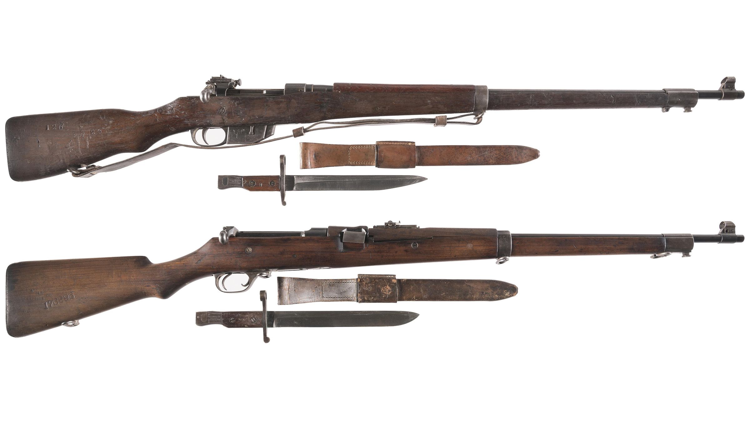 Two Canadian Military Ross Straight Pull Bolt Action Rifles | Rock ...