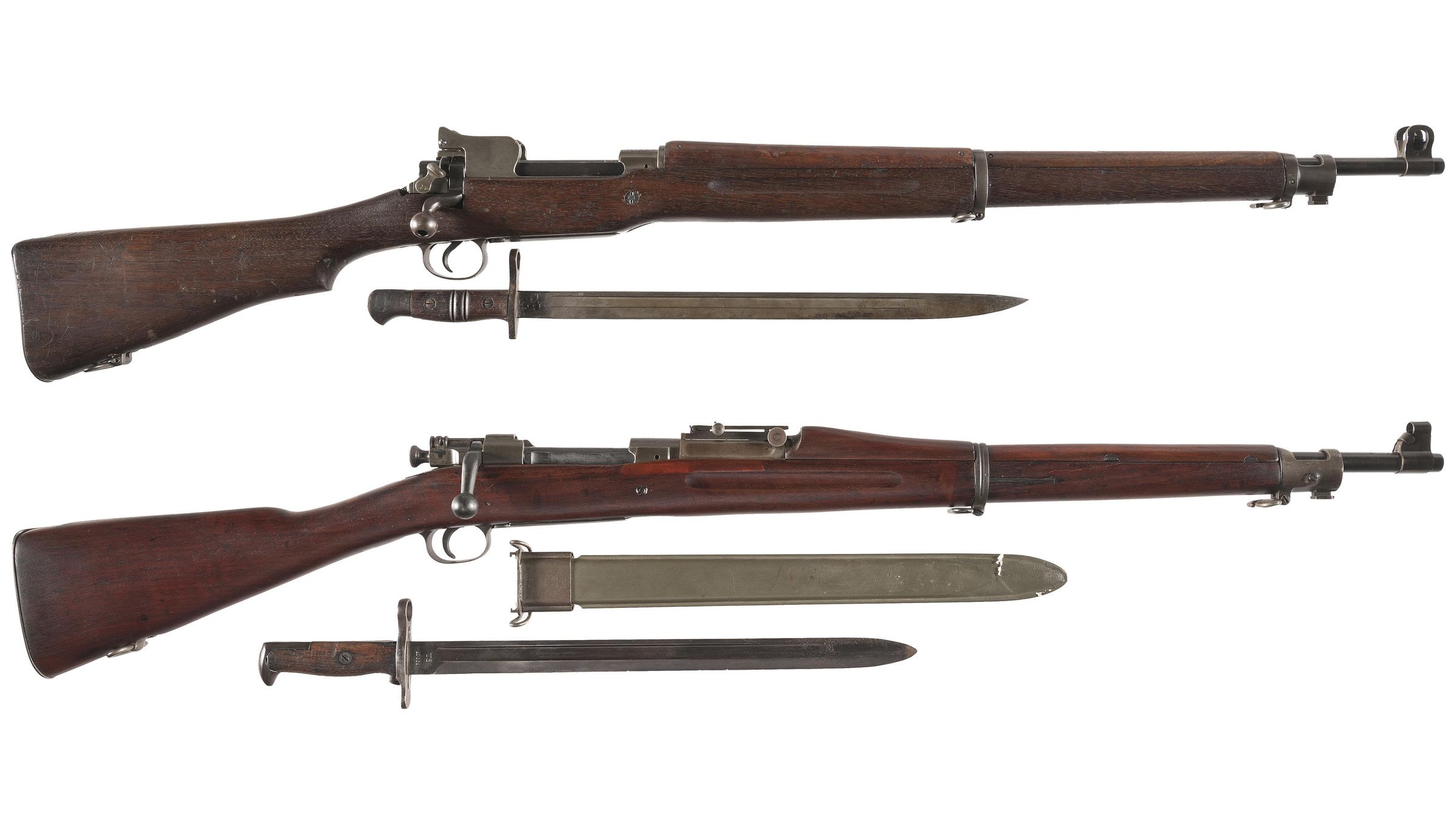 Two U.S. Military Bolt Action Rifles with Bayonets | Rock Island Auction
