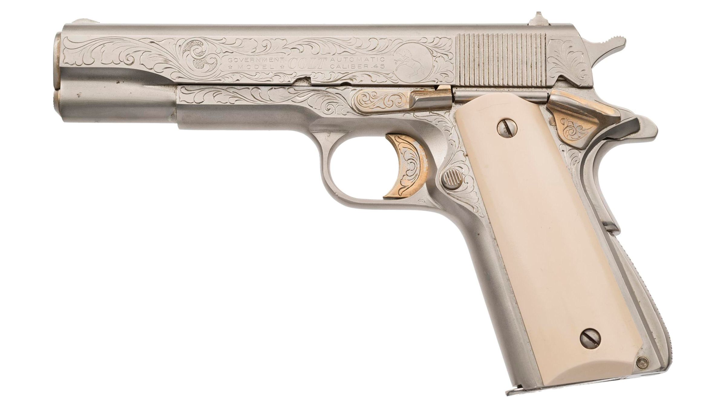 Engraved Colt Mk. IV Series 70 Government Model Pistol | Rock Island ...