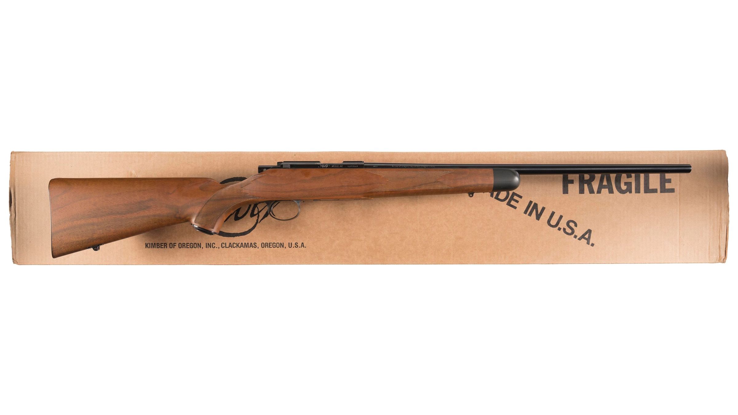 Left Handed Kimber Model 82 Deluxe Bolt Action Rifle with Box | Rock ...