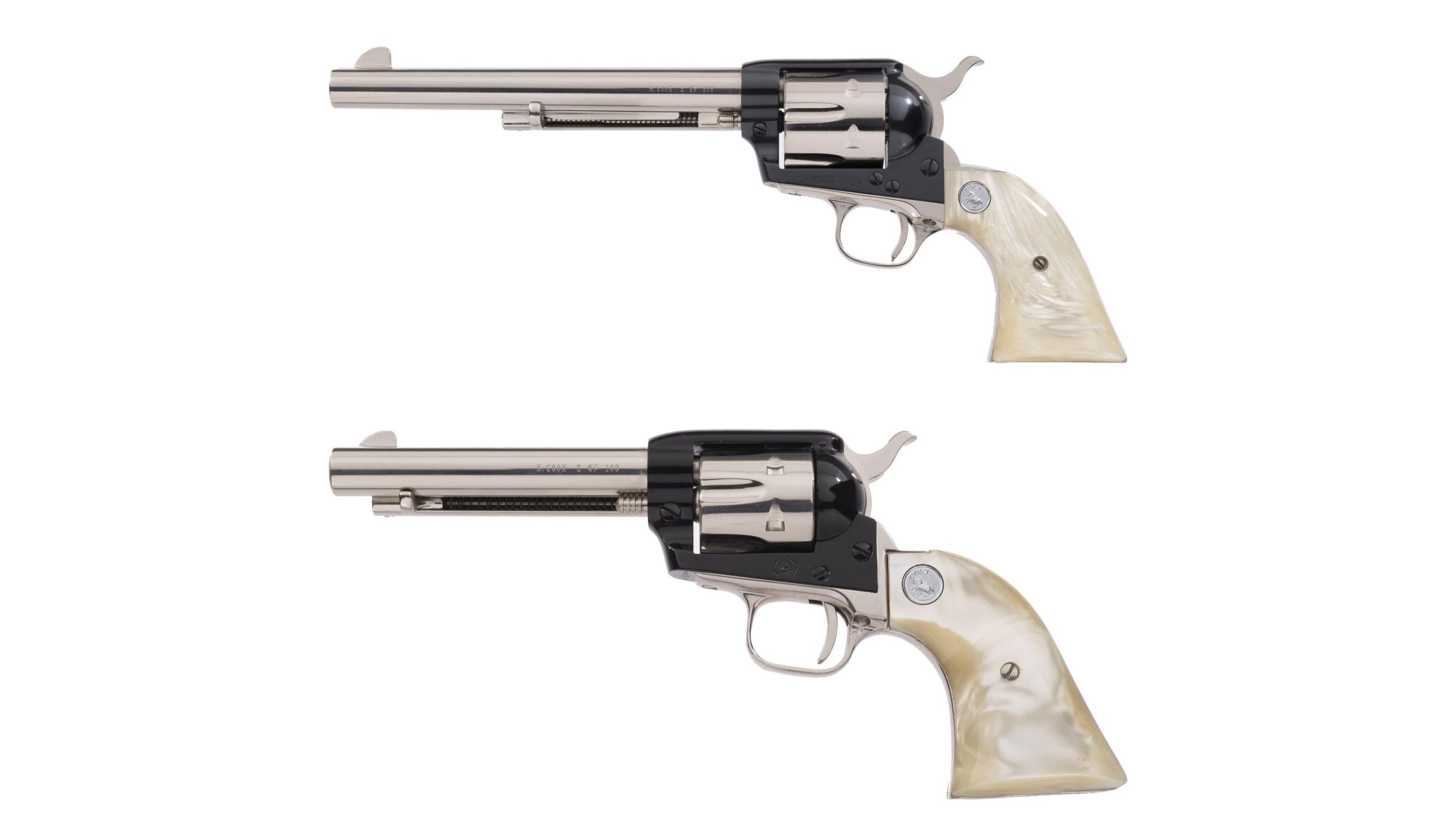 Pair of H. Cook Silver Anniversary Colt Single Action Revolvers | Rock ...