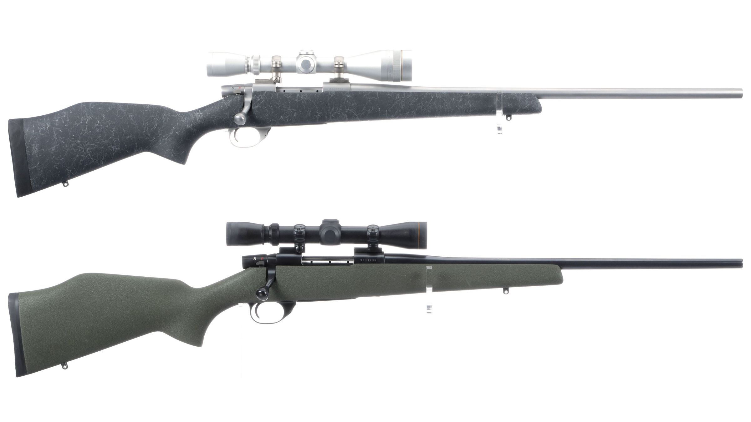 Two Weatherby Vanguard Bolt Action Rifles with Scopes | Rock Island Auction