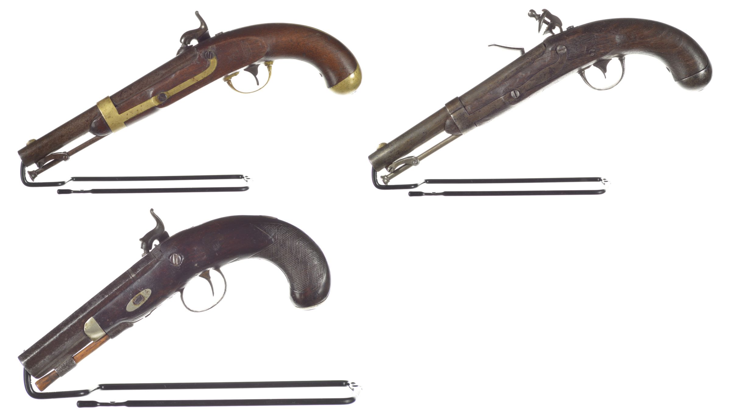 Three Antique Single Shot Pistols | Rock Island Auction