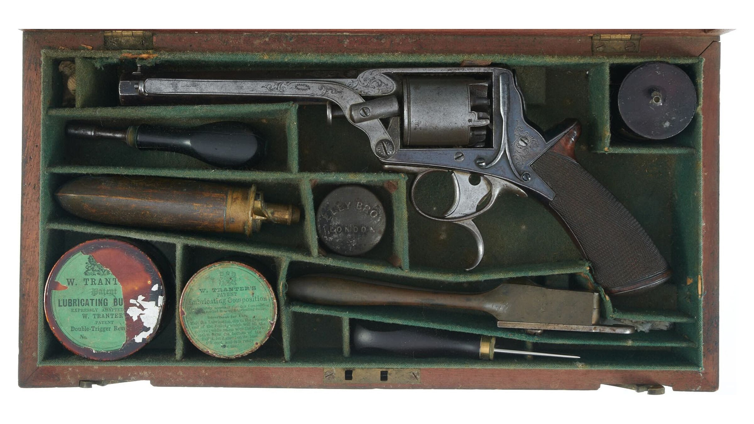 Cased Engraved Tranter's Patent Double Trigger Revolver | Rock Island ...
