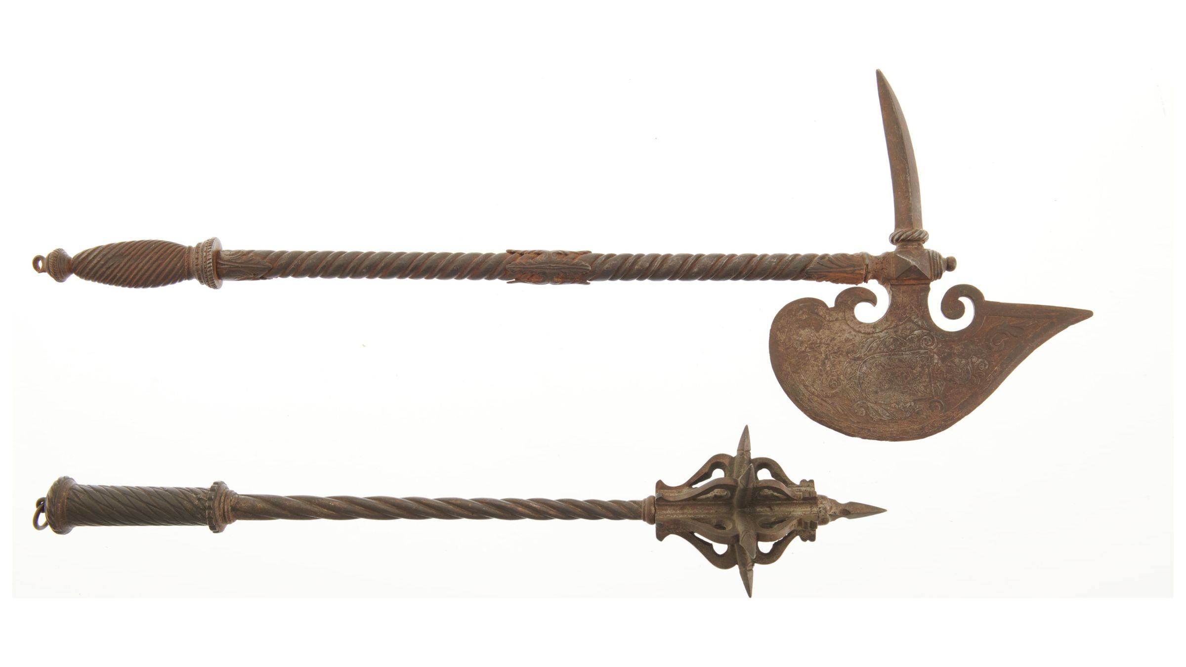 16th/17th Century Style Morion/Kettle Hat Helm and Two Weapons | Rock ...