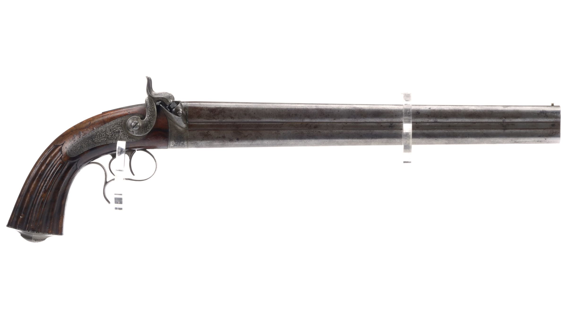 Engraved F. P. Lefaure Paris Over/Under Pistol with Holster | Rock ...