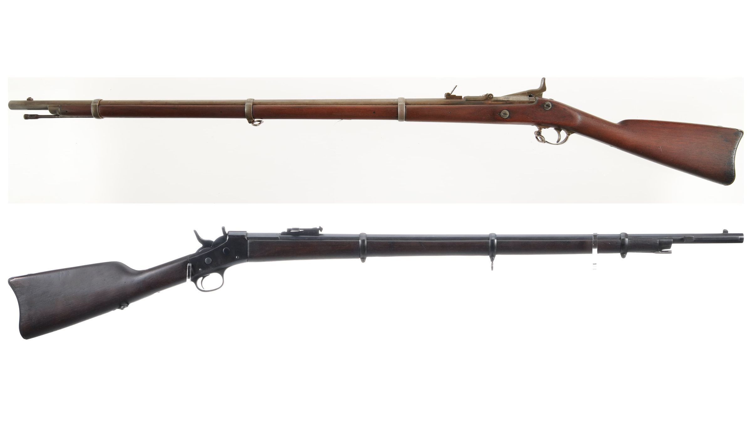 Two Antique Military Breech Loading Single Shot Rifles | Rock Island ...