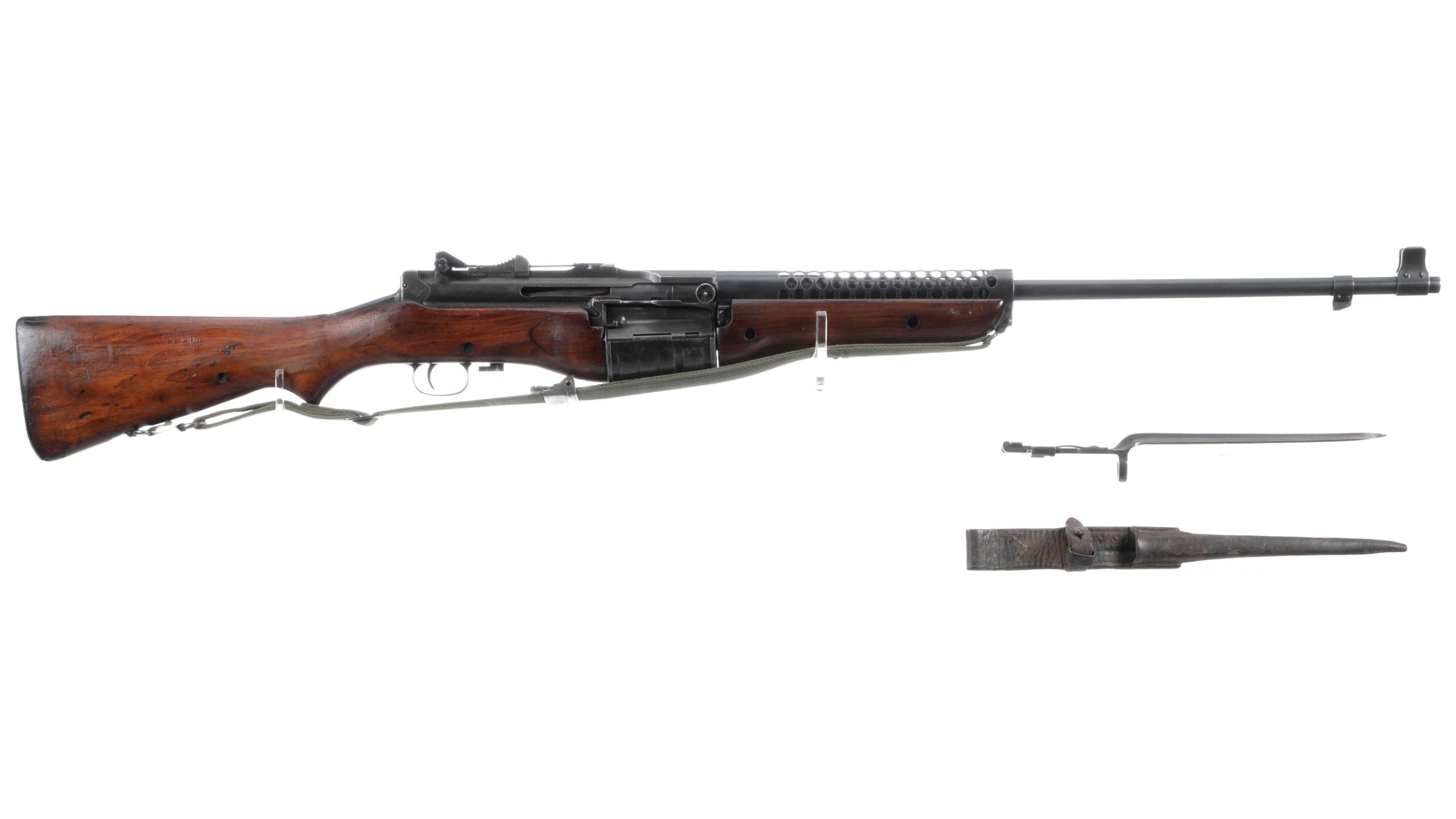 World War II U.S. Johnson 1941 Semi-Automatic Rifle with Bayonet | Rock ...