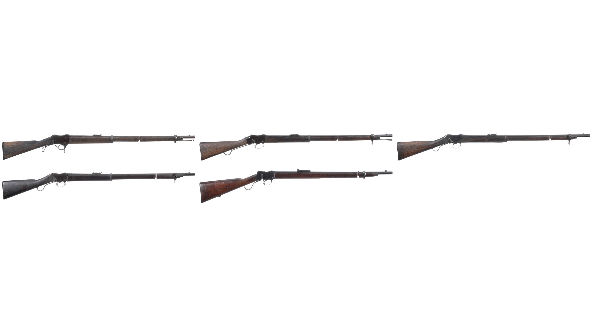 Five Martini Action Single Shot Rifles | Rock Island Auction