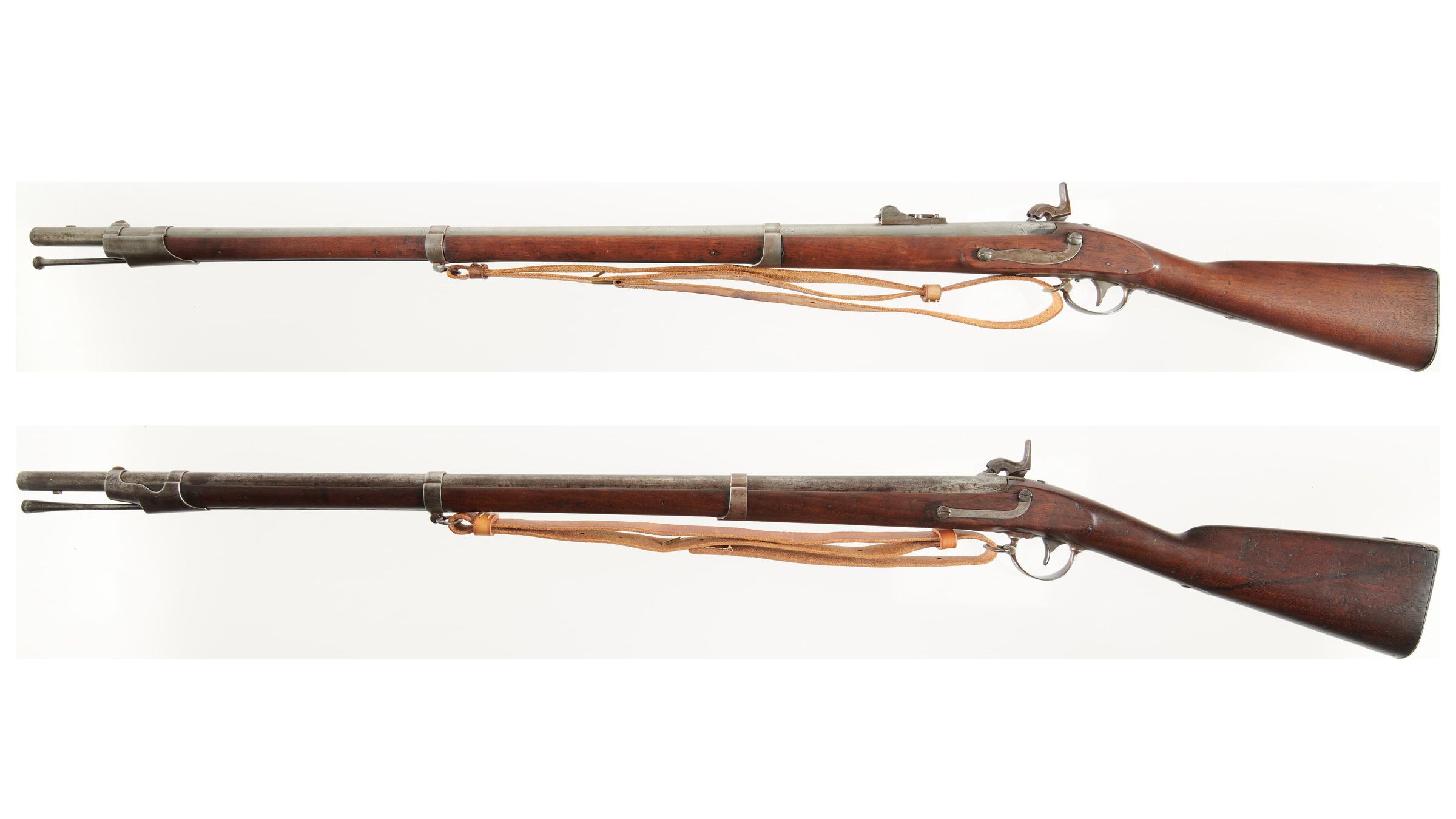 Two Antique U.S. Springfield Percussion Muskets with Bayonets | Rock ...