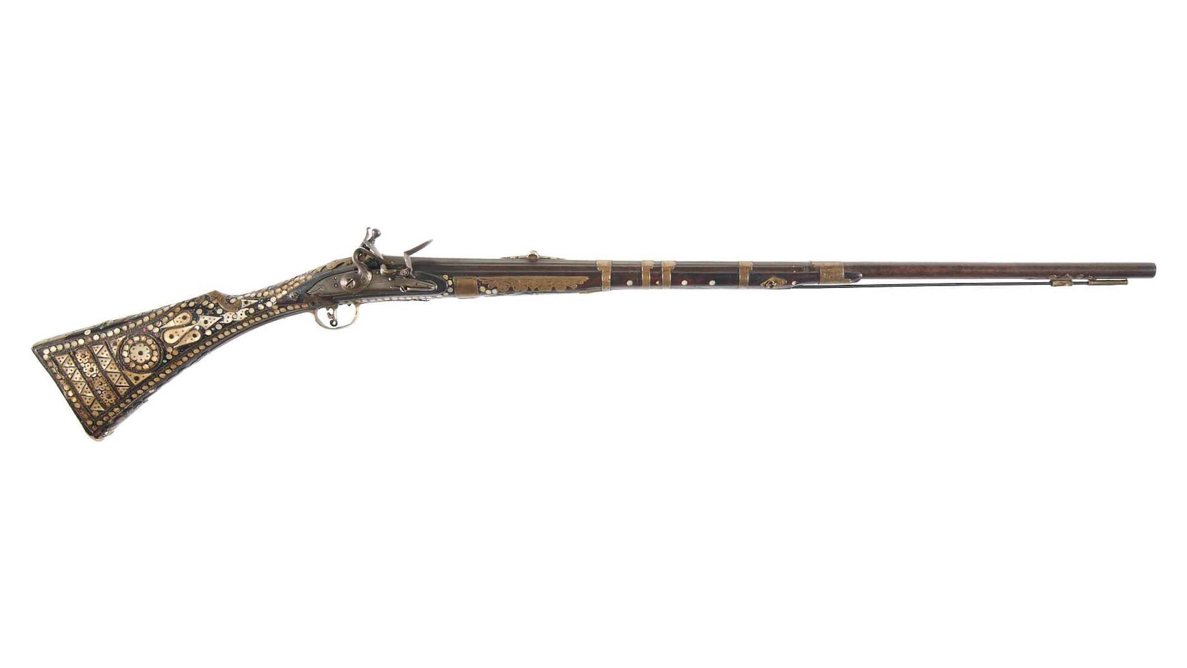 Heavily Decorated Mediterranean Flintlock Carbine | Rock Island Auction