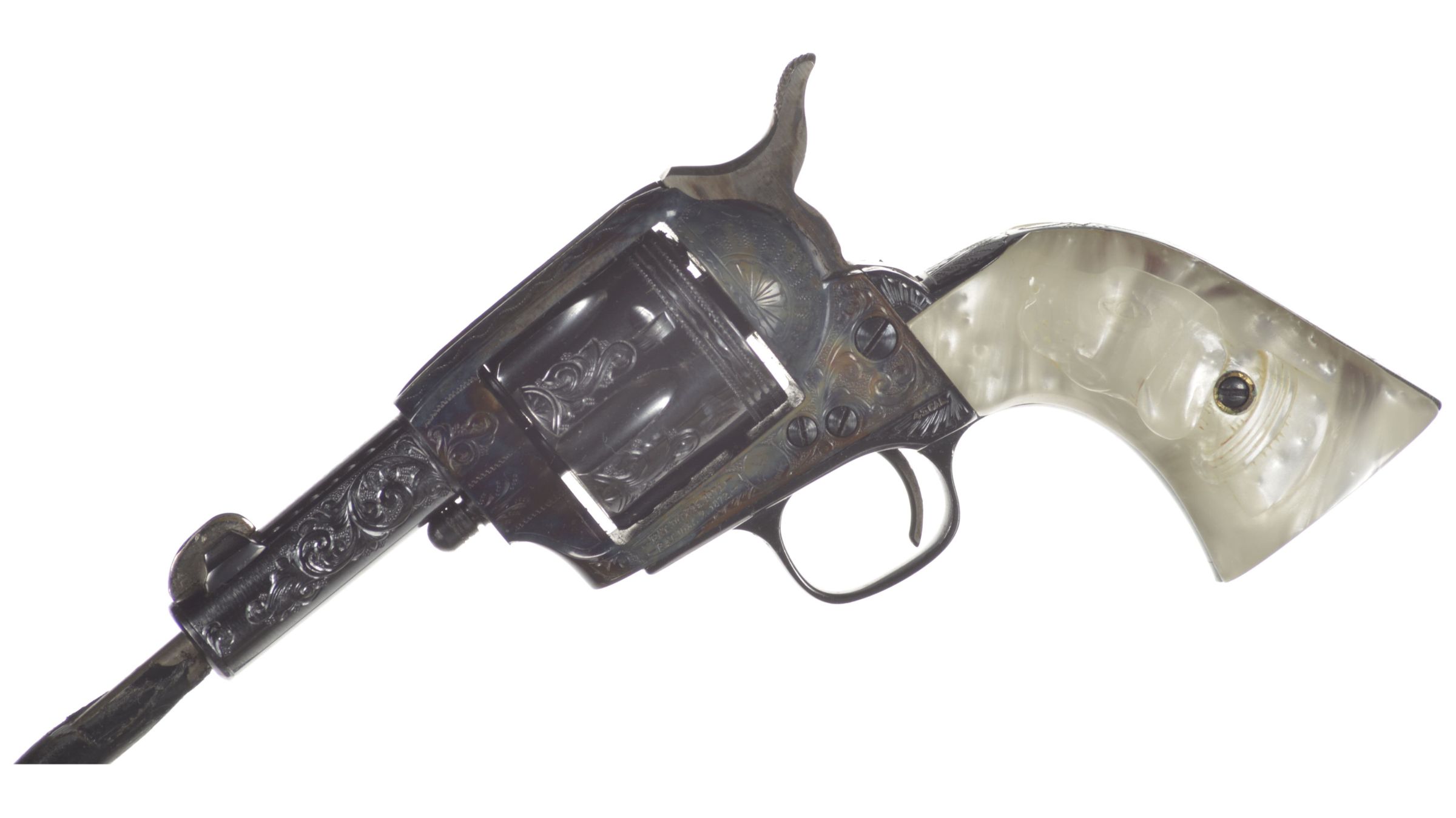 Engraved Miniature Uberti Single Action Army Style Revolver | Rock ...