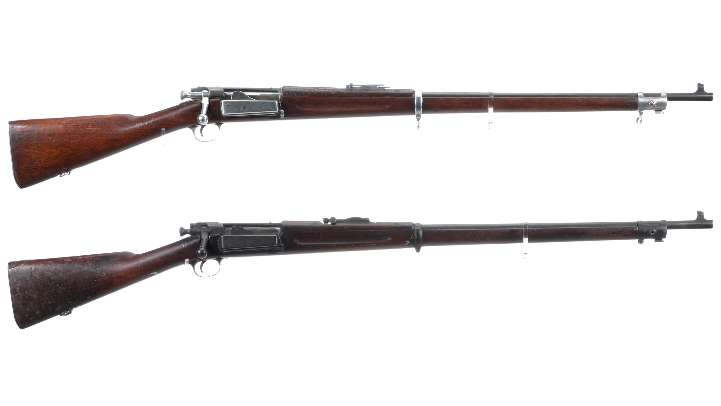 Two U.S. Springfield Krag-Jorgensen Model 1898 Bolt Action Rifle | Rock ...