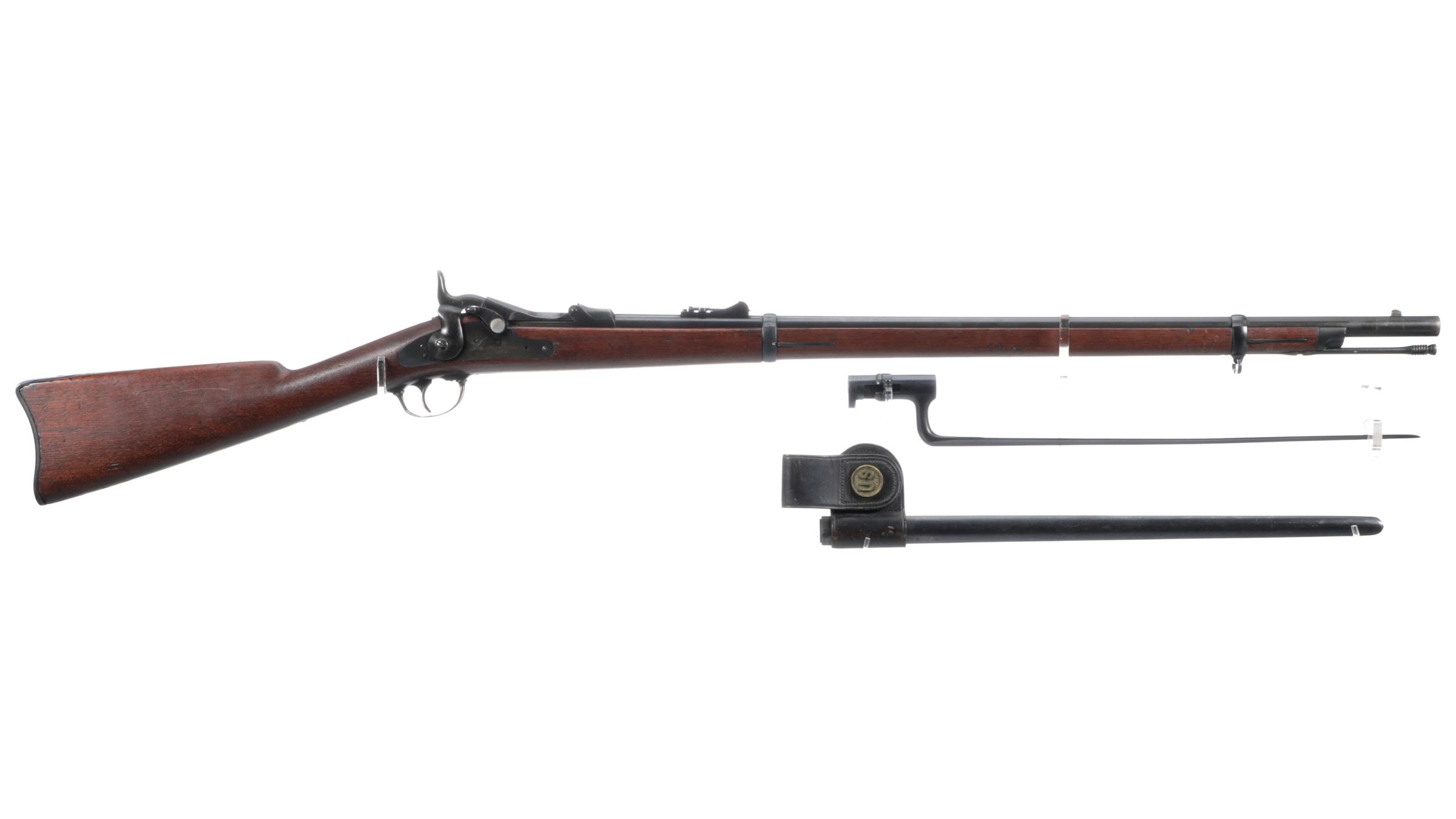 U.S. Springfield Model 1877 Cadet Trapdoor Rifle with Bayonet | Rock ...