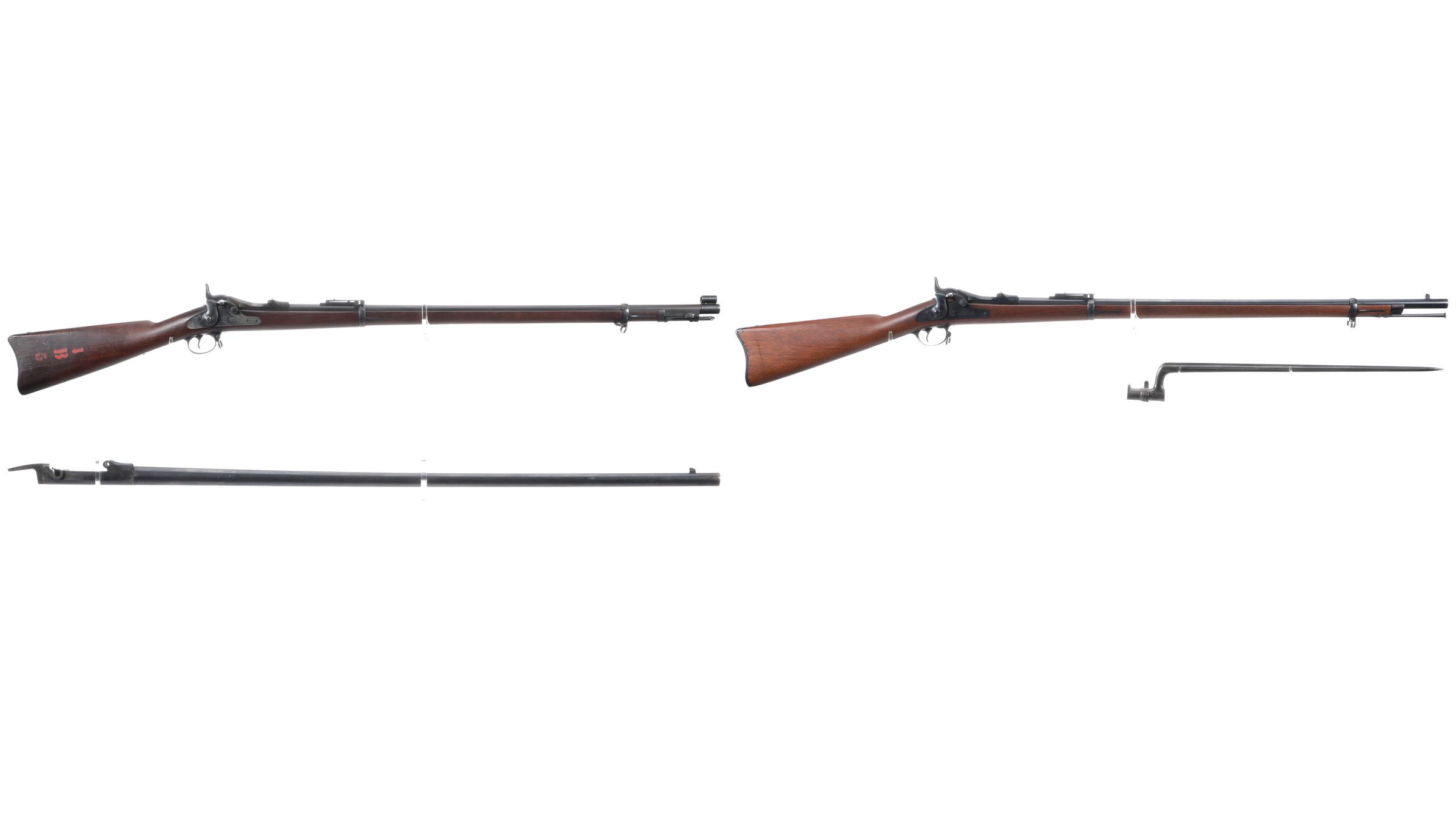 Two U.S. Springfield Trapdoor Rifles and One Barreled Action | Rock ...
