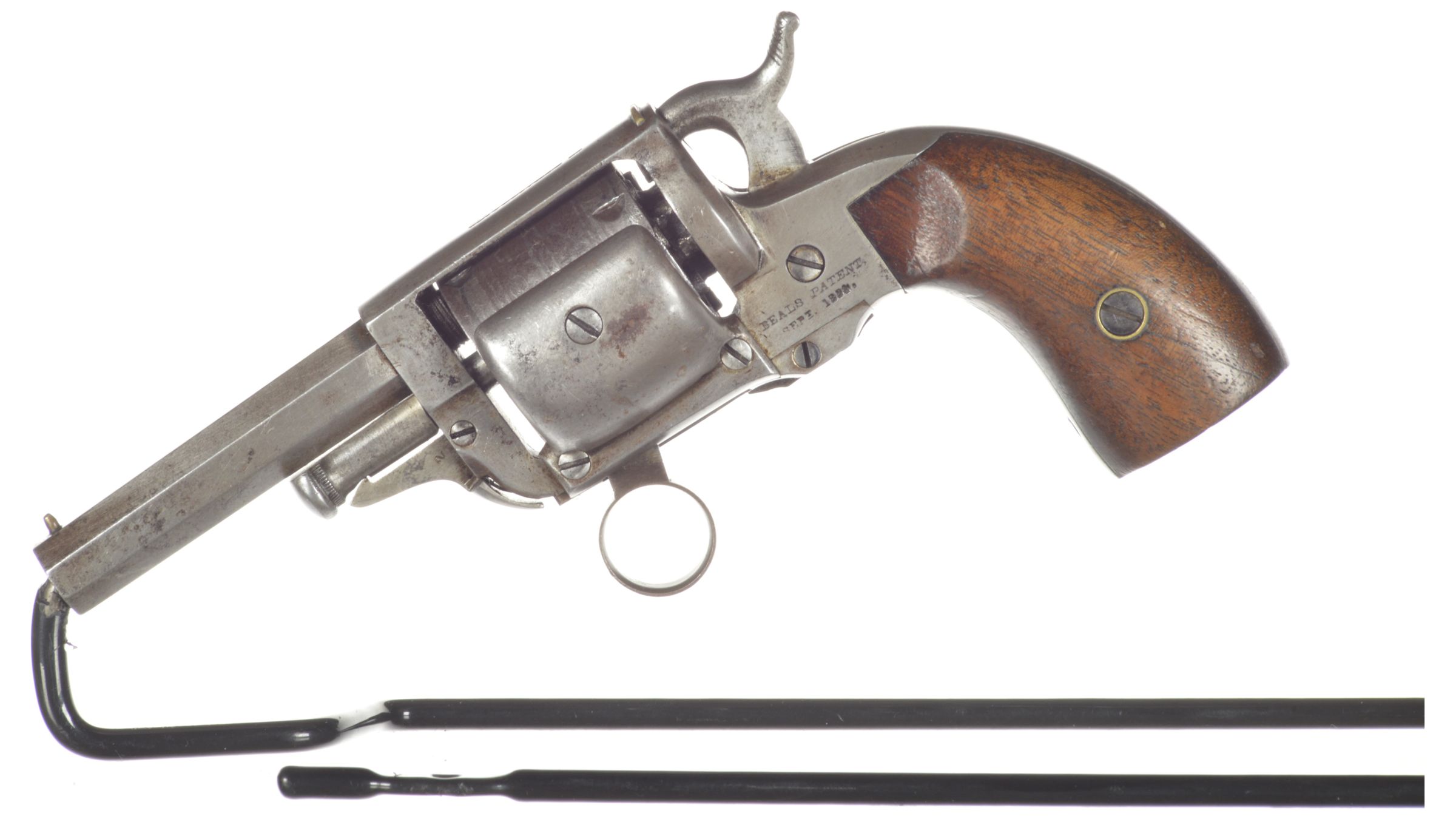 Whitney Beal's Patent "Walking Beam" Pocket Percussion Revolver | Rock ...