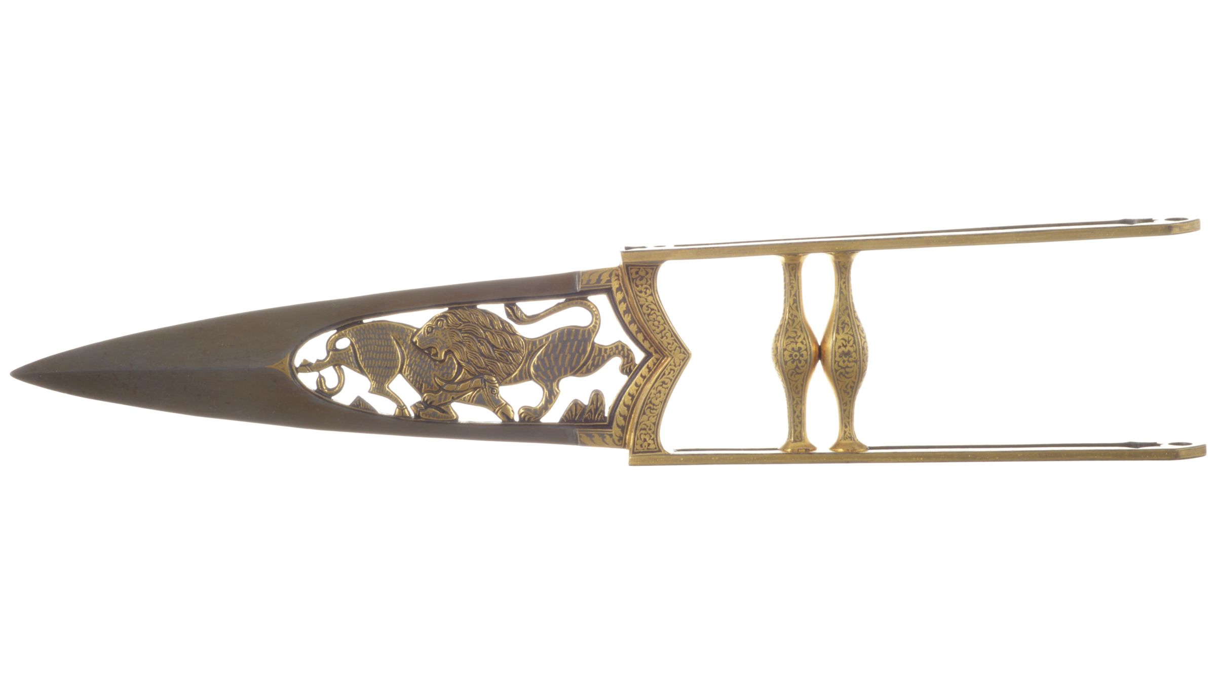 Ornate Koftgari Indian Katar Dagger | Rock Island Auction