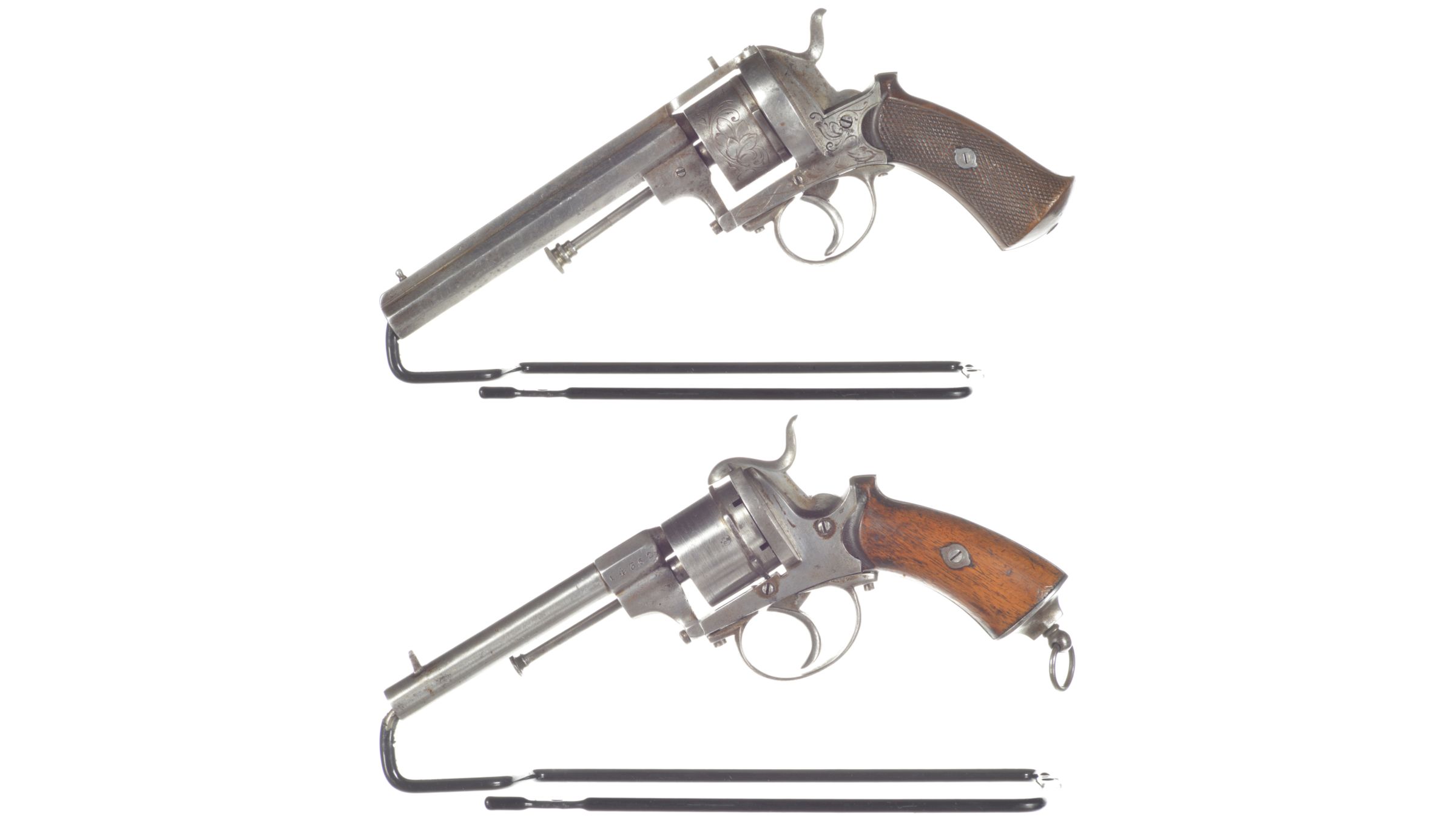Two Antique Belgian Pinfire Double Action Revolvers | Rock Island Auction