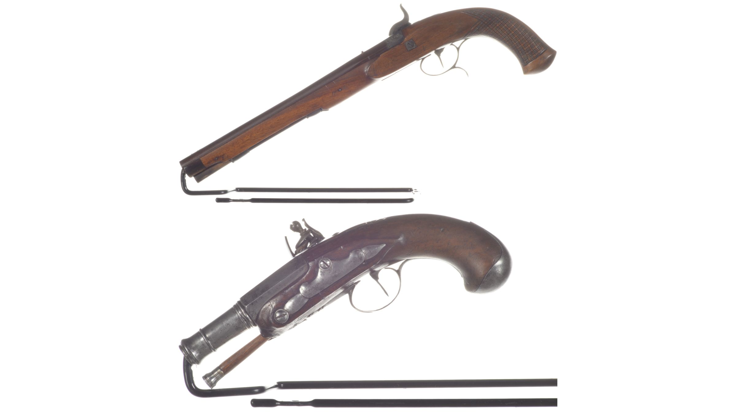 Two Antique Muzzleloading Pistols | Rock Island Auction