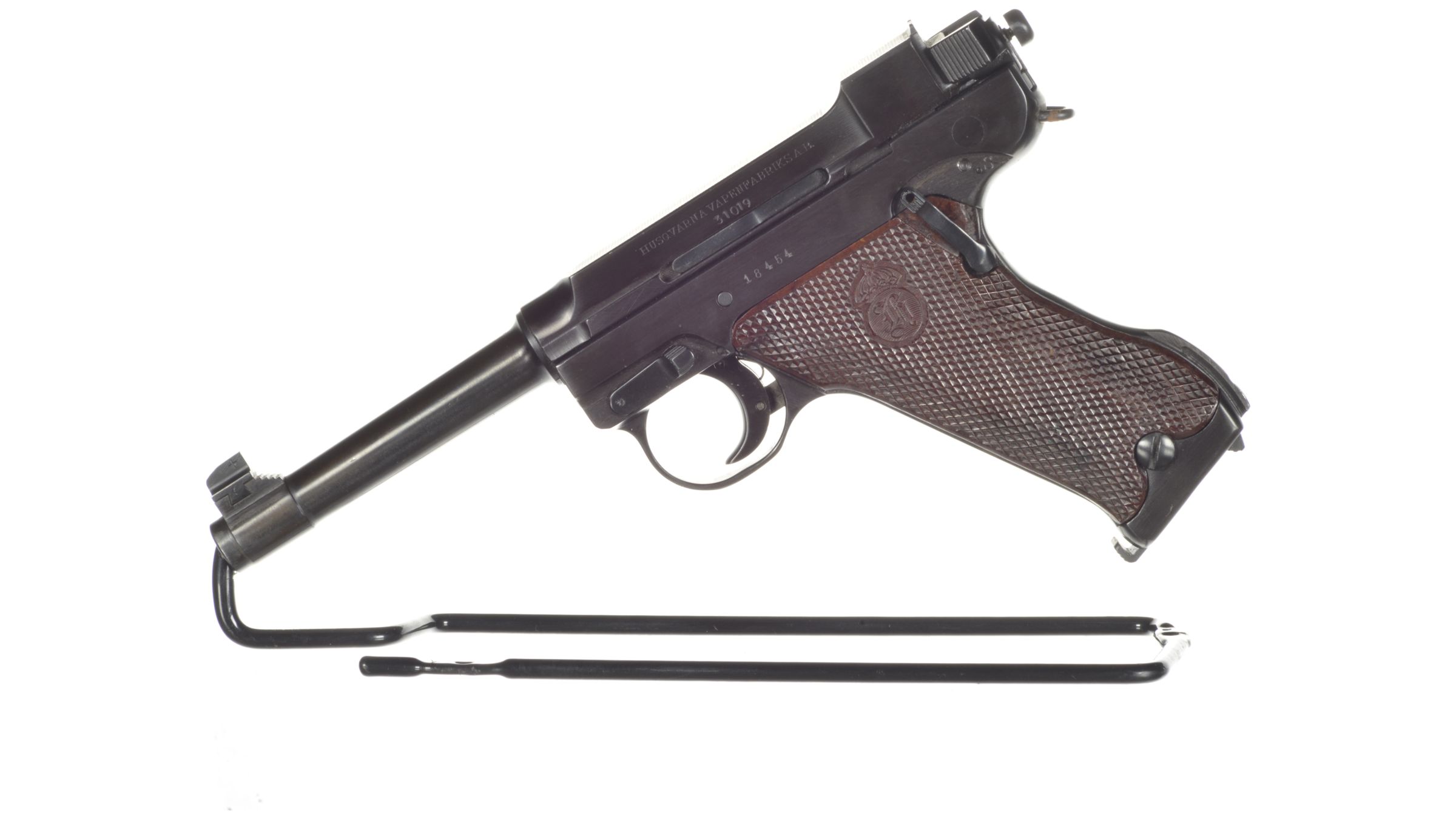 Swedish Husqvarna Lahti M40 Pistol with Stock and Holster | Rock Island ...