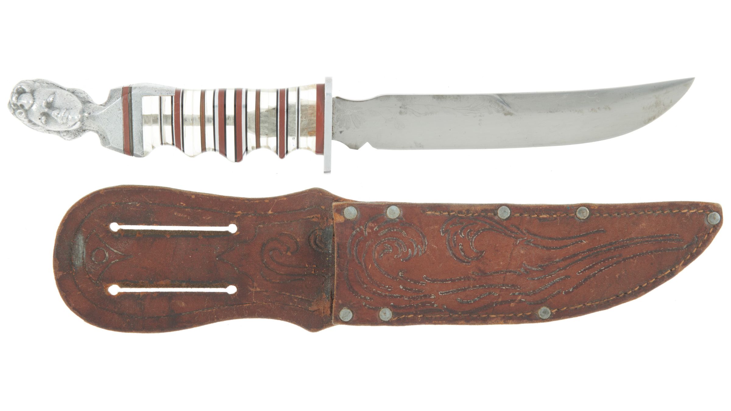 Custom World War II Theater Knife with Sheath | Rock Island Auction