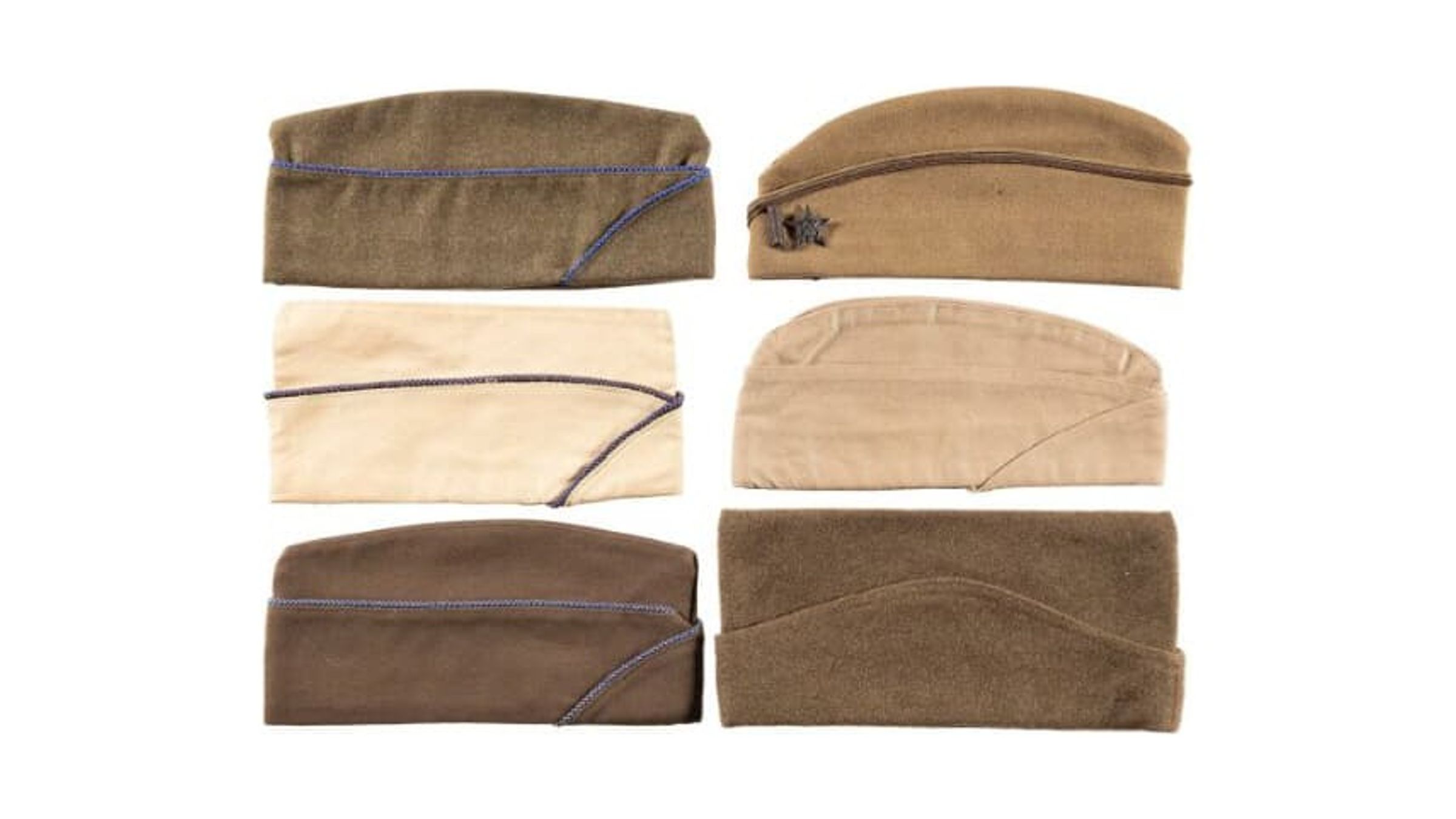 Six Military Service Caps | Rock Island Auction