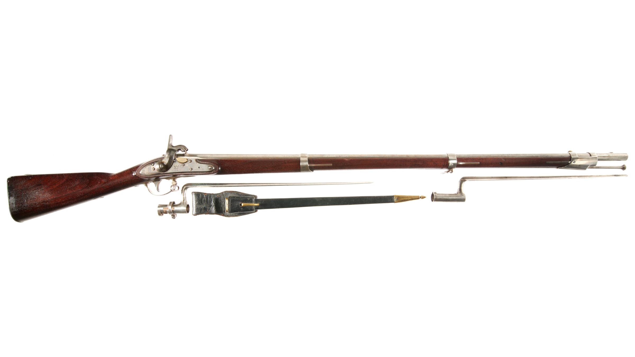 U.S. Springfield Model 1816 Percussion Musket with Two Bayonets | Rock ...