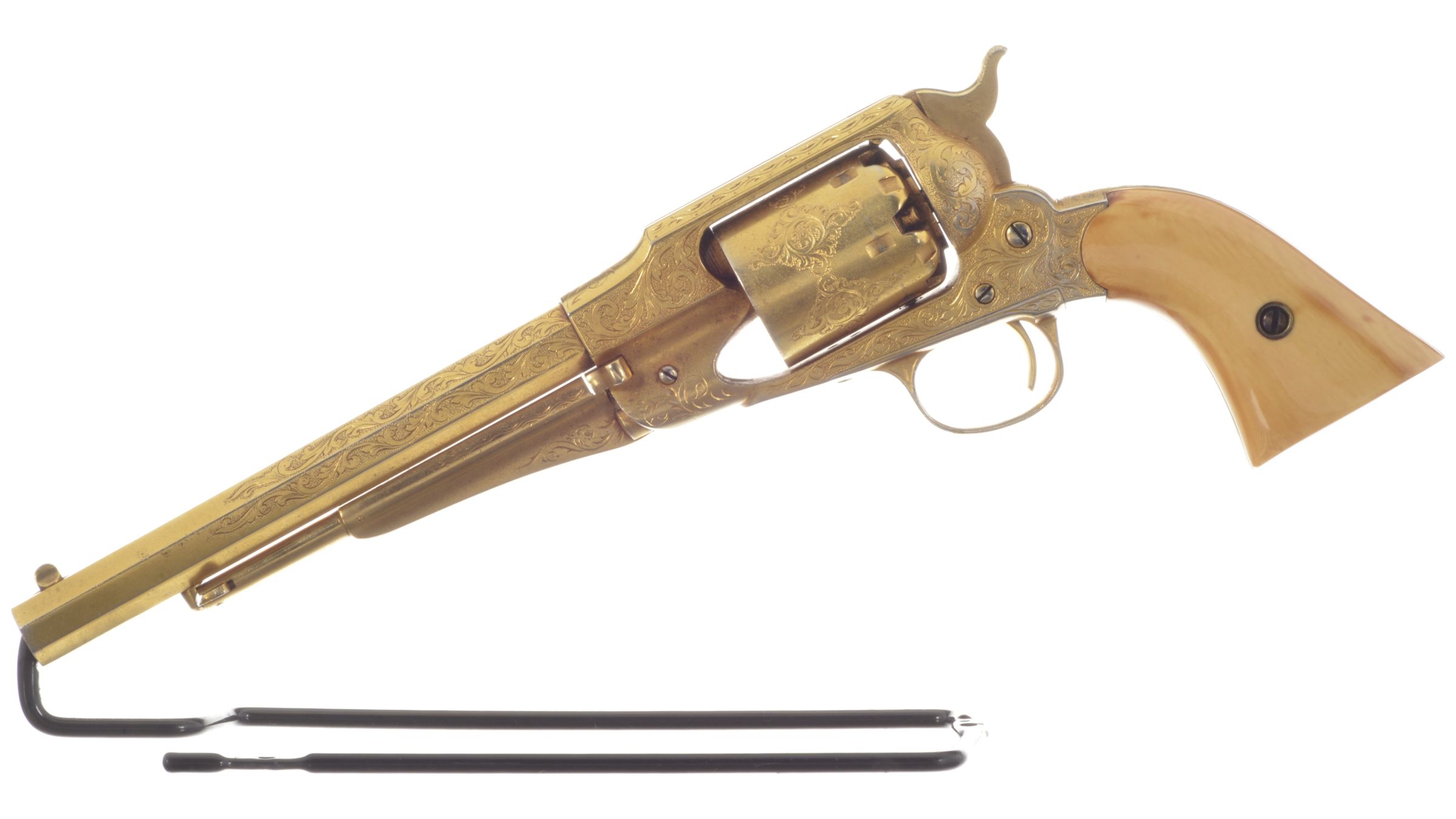 Engraved and Gilded Remington New Model Army Percussion Revolver | Rock ...