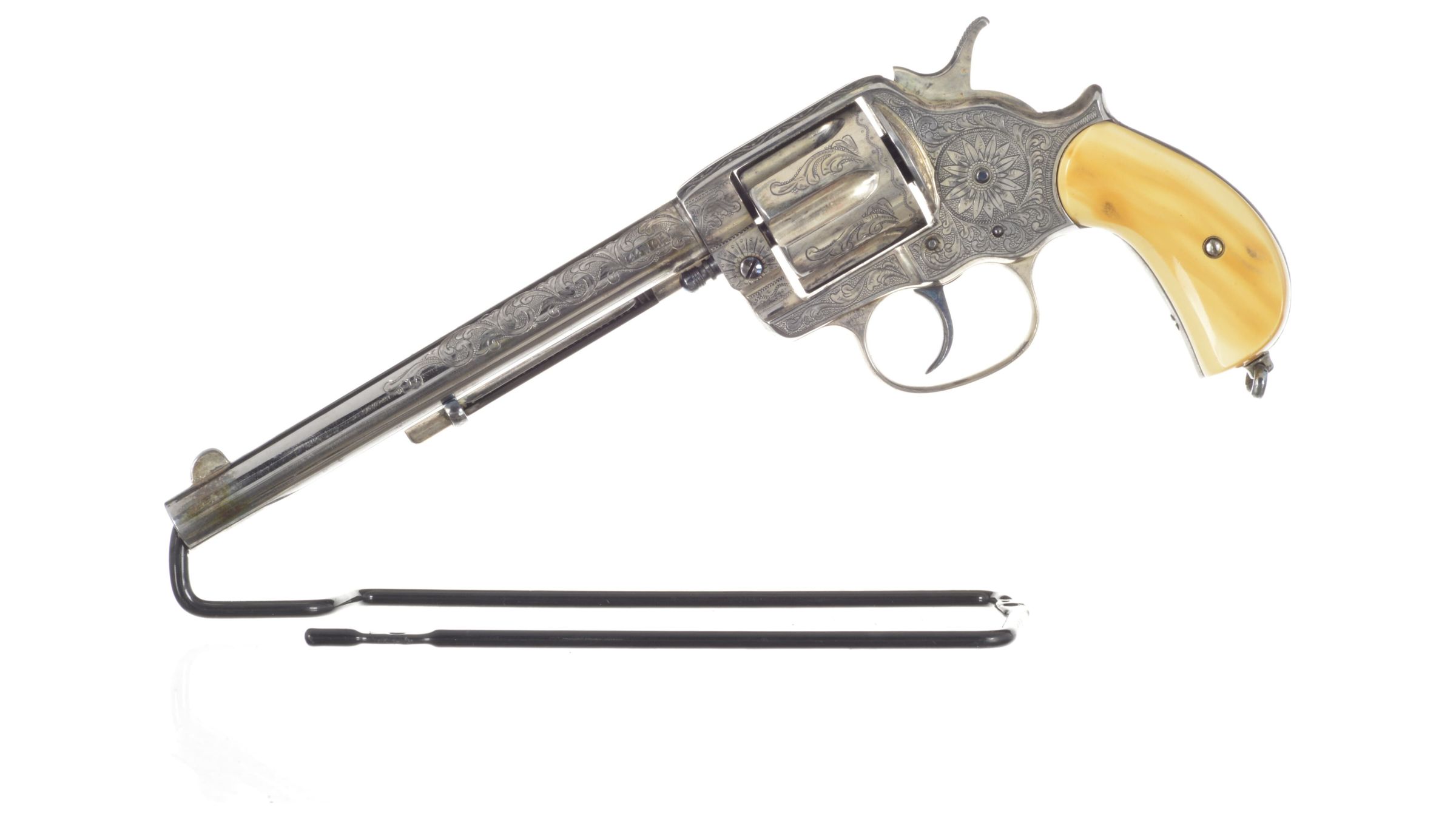 Engraved Silver Colt Model 1878 Double Action Revolver | Rock Island ...