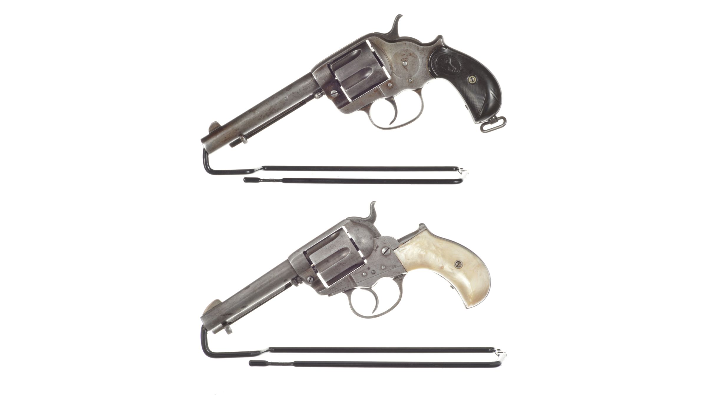 Two Colt Double Action Revolvers with Holsters | Rock Island Auction
