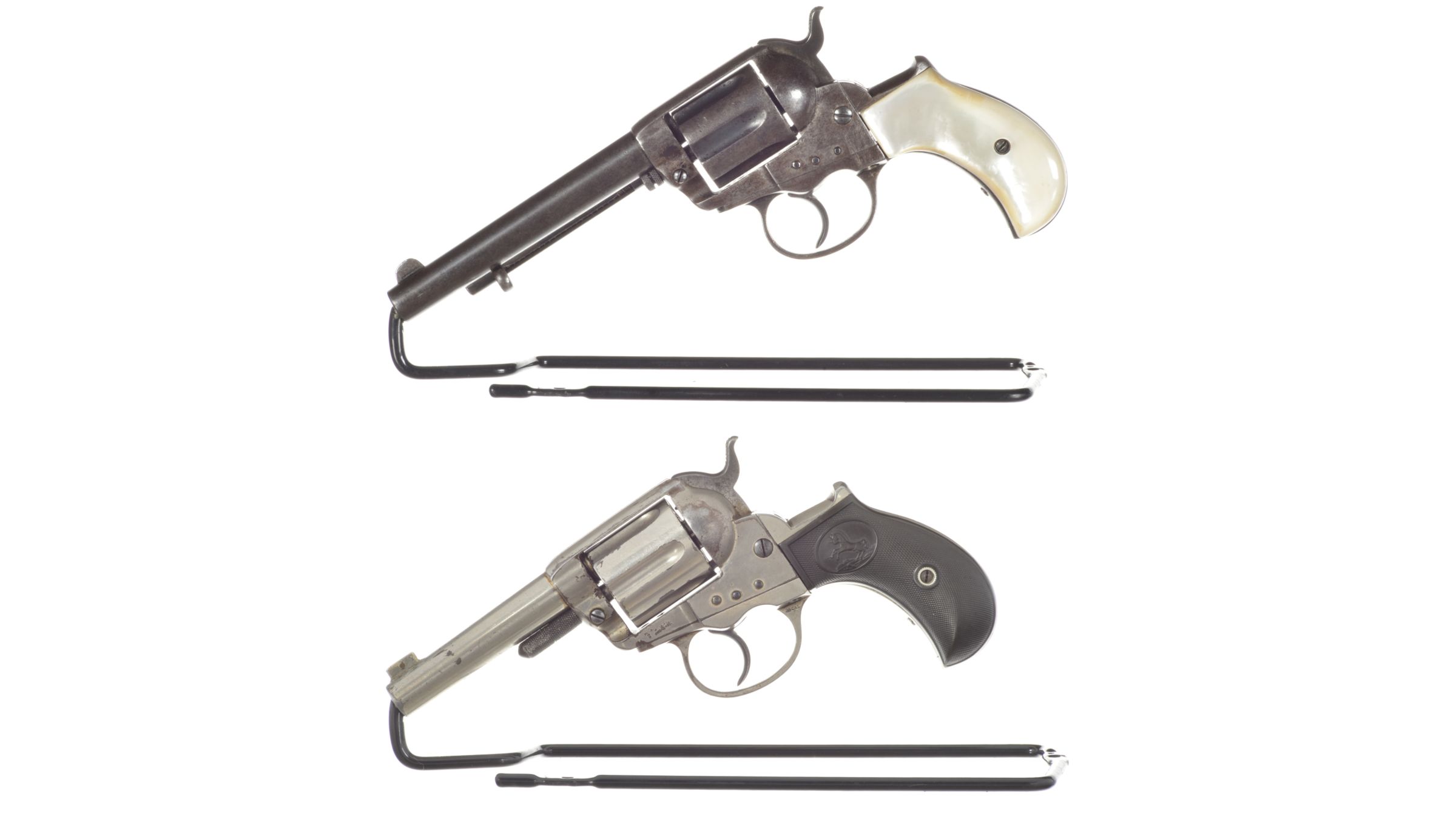 Two Antique Colt Model 1877 Lightning Double Action Revolvers | Rock ...