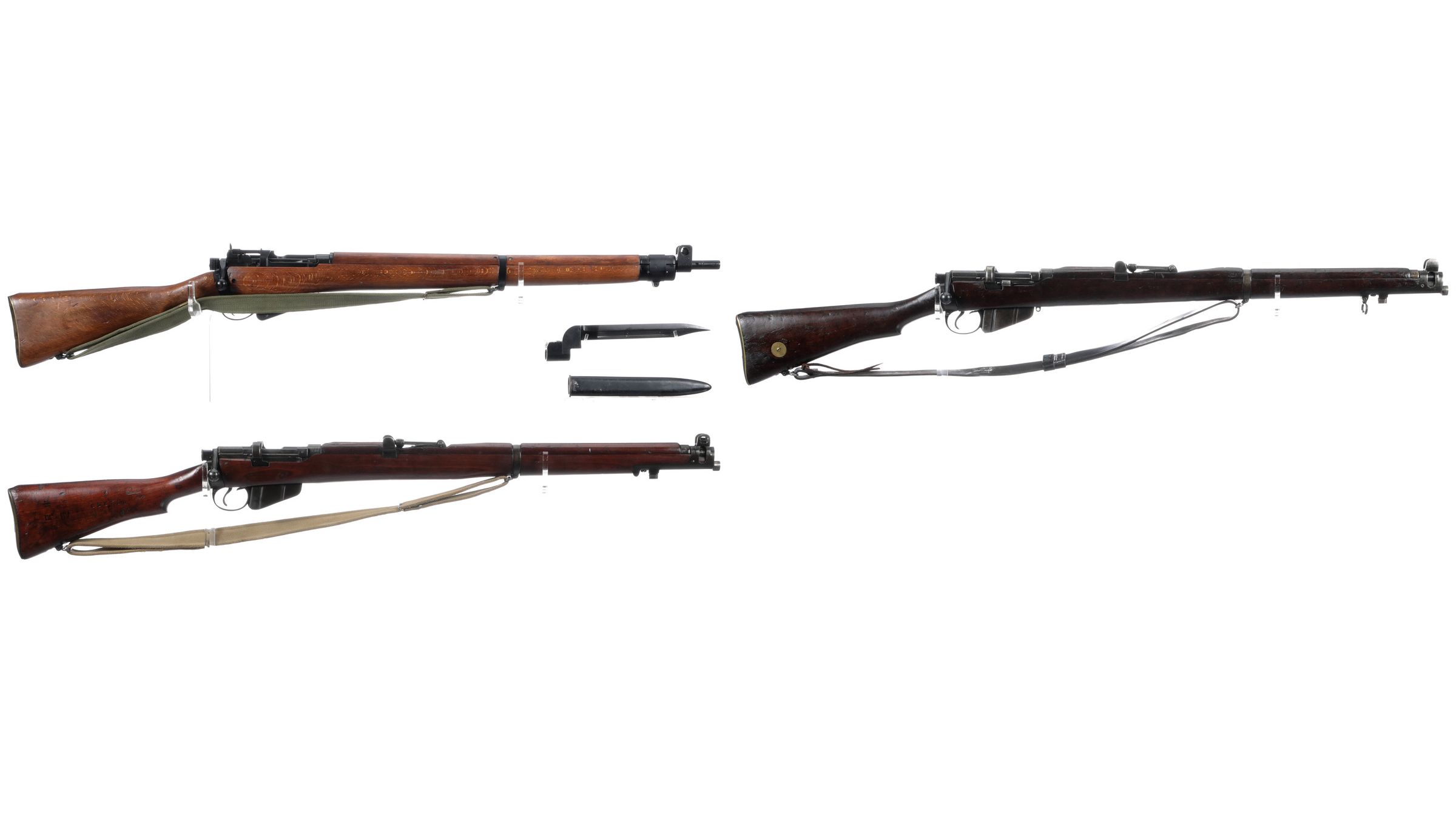 Three British Commonwealth Enfield Pattern Bolt Action Rifles | Rock ...