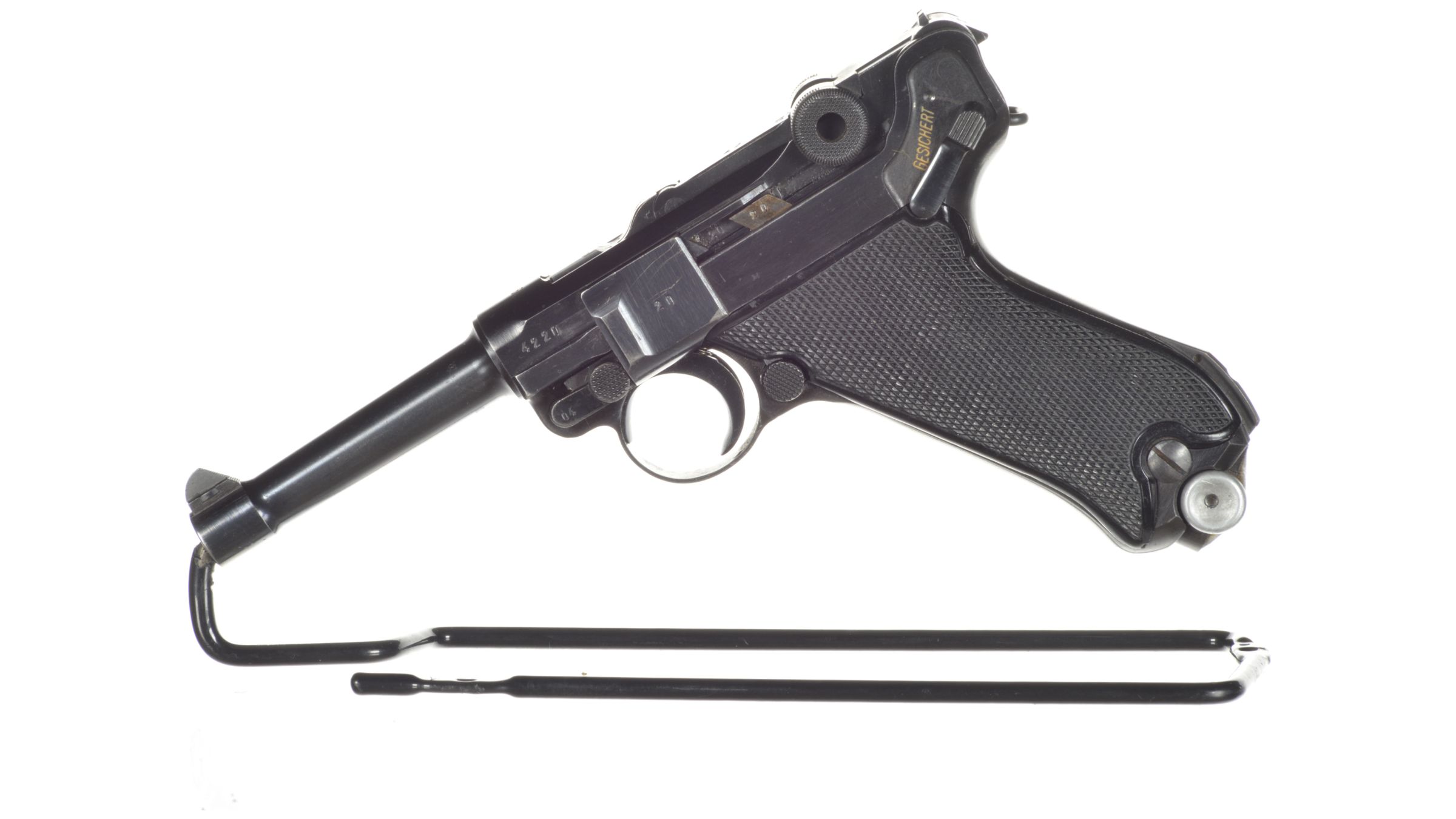 World War II German Mauser P.08 "Black Widow" Luger Pistol | Rock ...